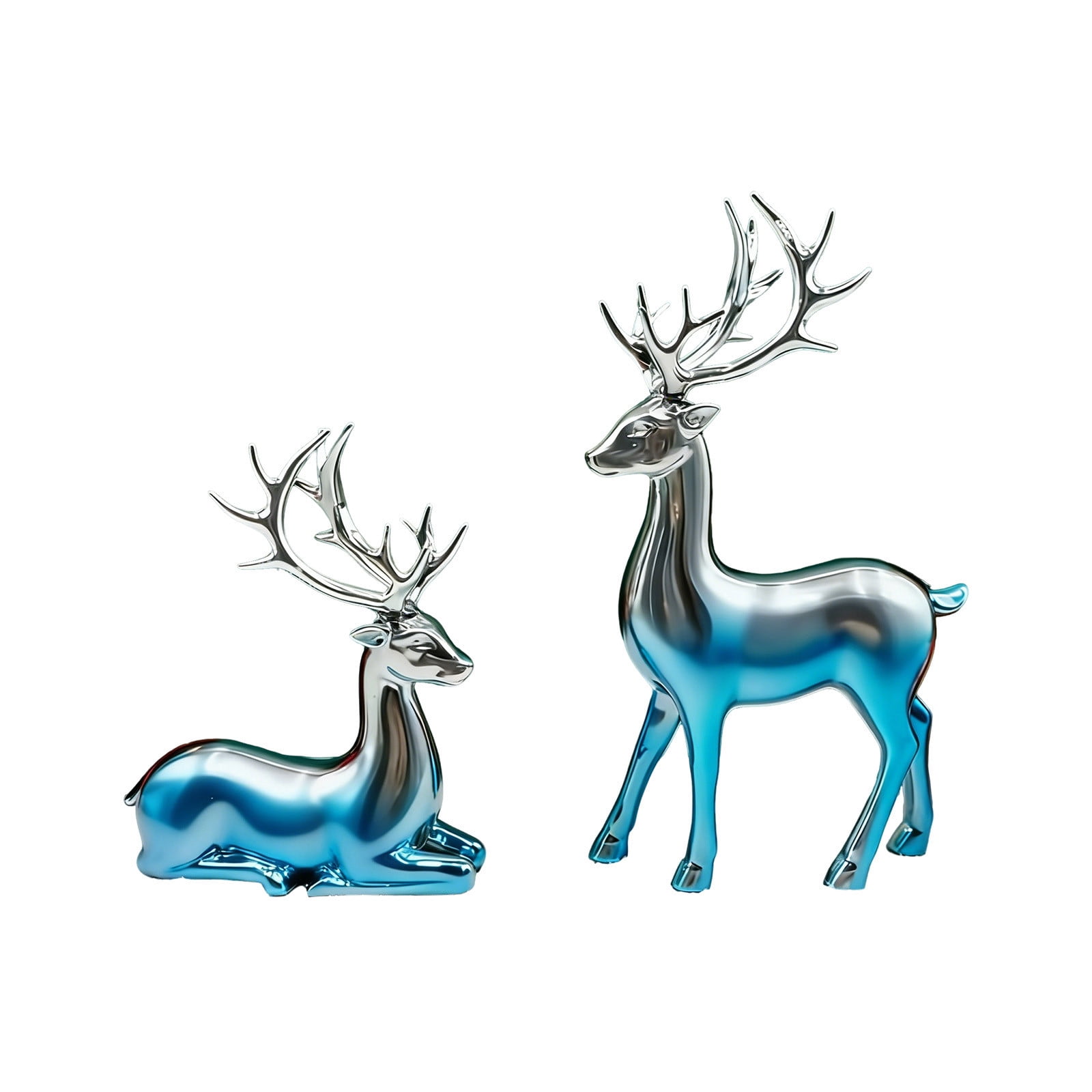 Couple Reindeer Tabletop Decoration Deer Plastic Figurine for Table ...
