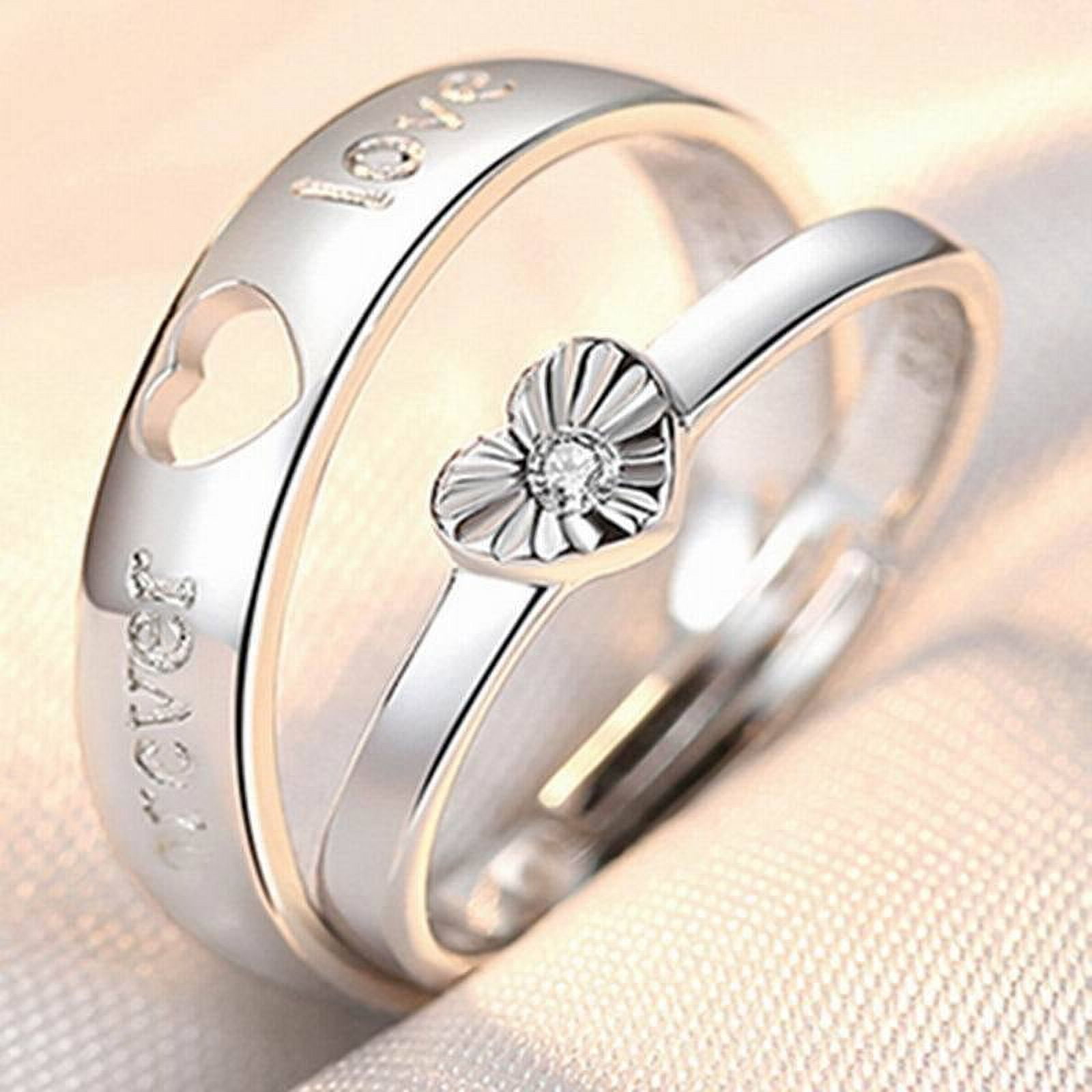 Couple Rings Electroplated Copper with Crown and Auspicious Pattern ...