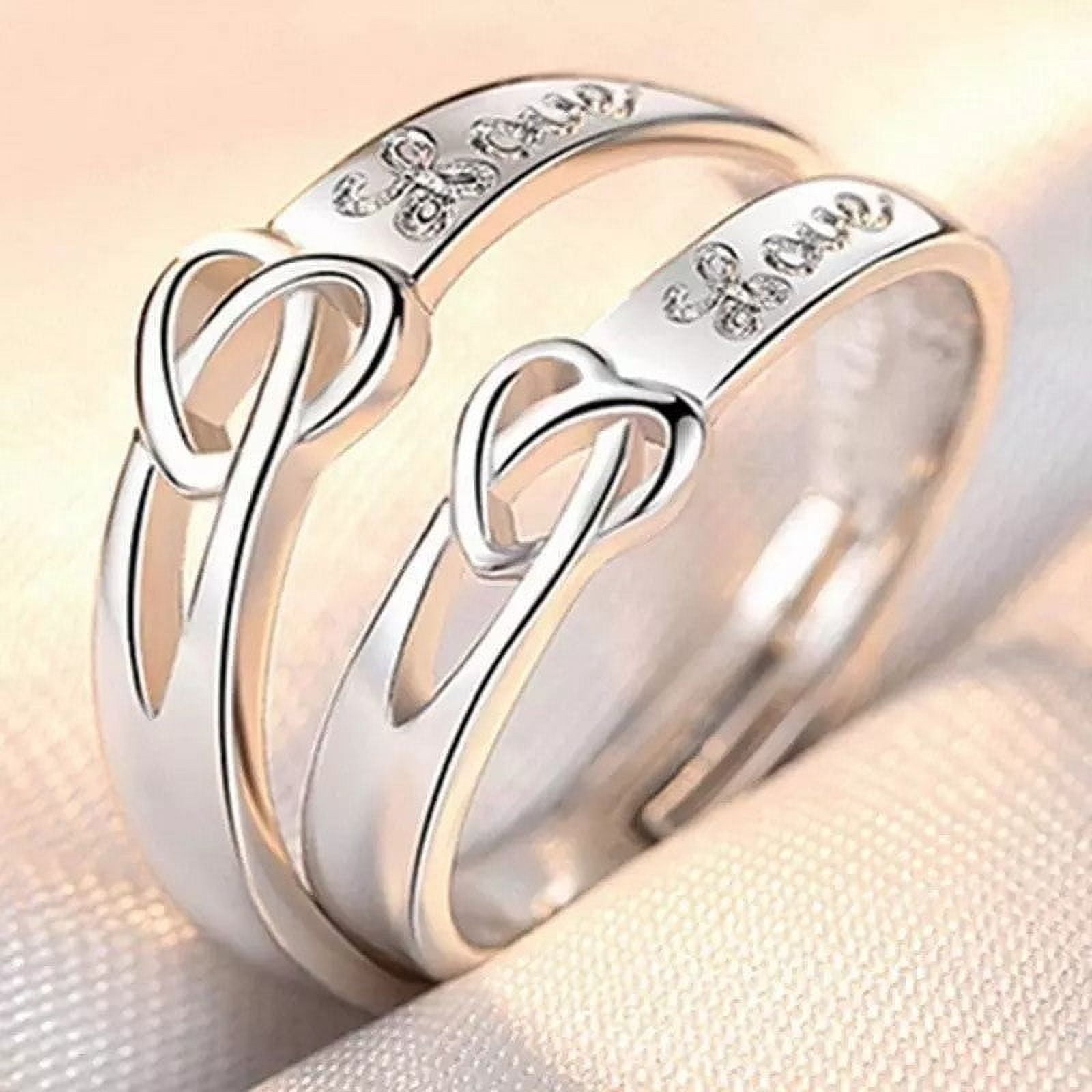 Couple Rings Electroplated Copper with Crown and Auspicious Pattern ...