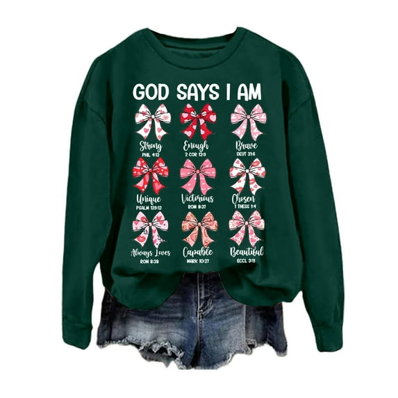 Couple Shirts Valentine'S Day Letter Print Round Neck Ladies Clothing ...