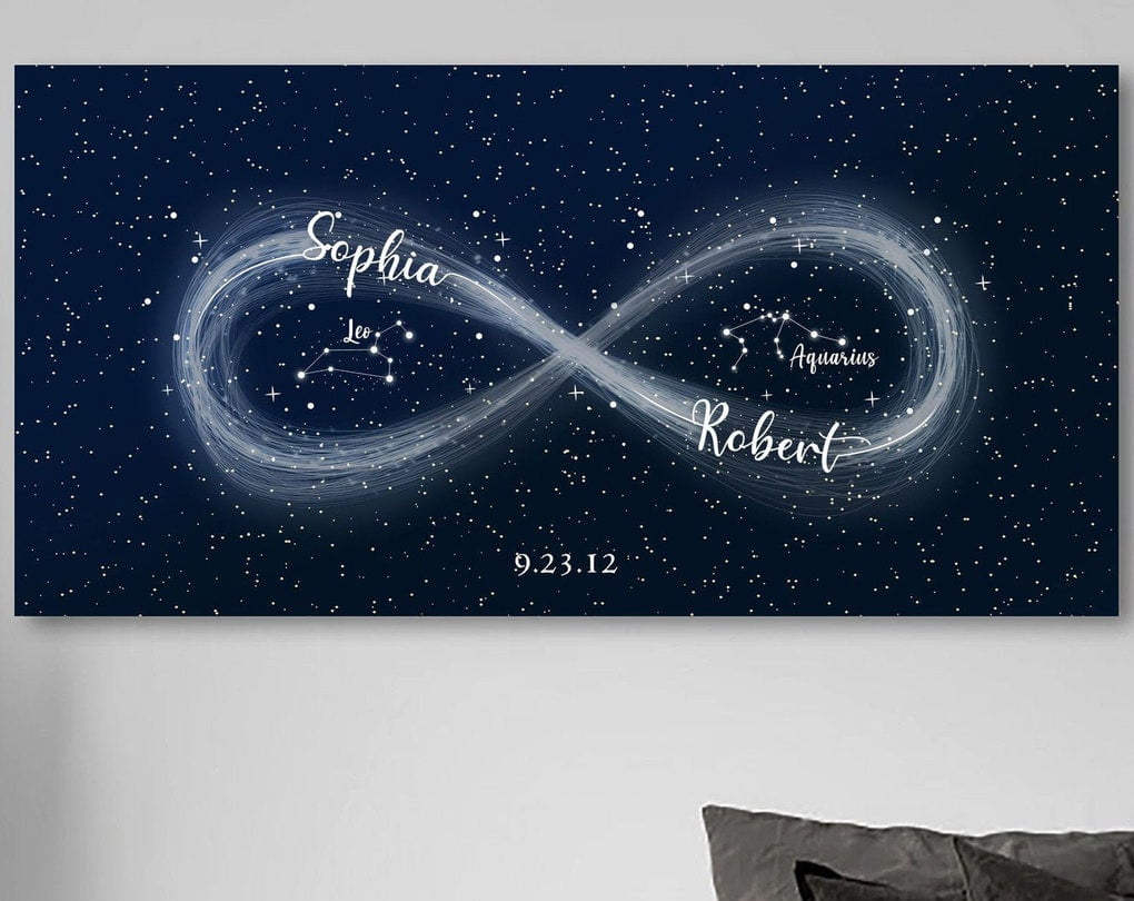 Couple Star Constellations Infinity Symbol Wall Art ,Decor For Living ...