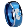 Couple Swan 8MM Polished Blue 2 Tone Dome Tungsten Men Ring - Walmart.com