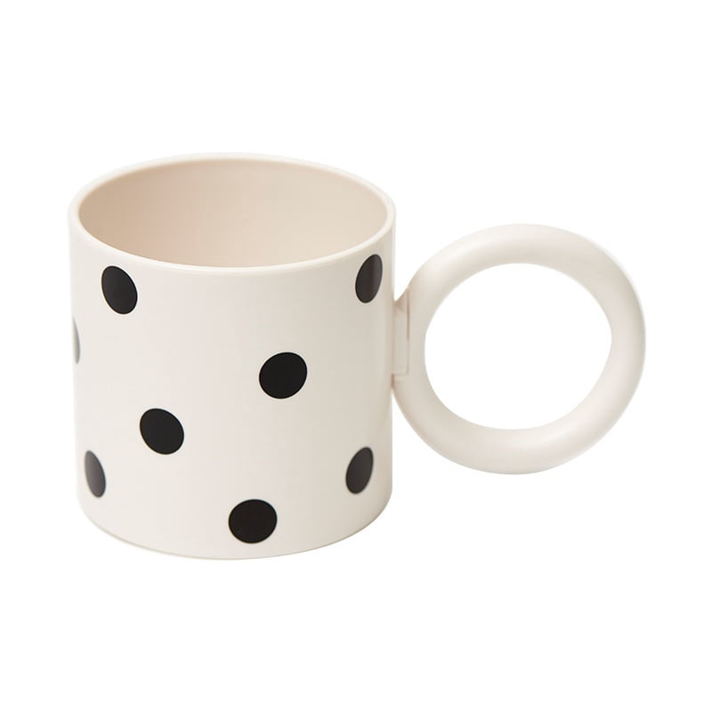 Couple Toothbrushing Cup, Black and White Wave Point Pattern Mouthwash ...