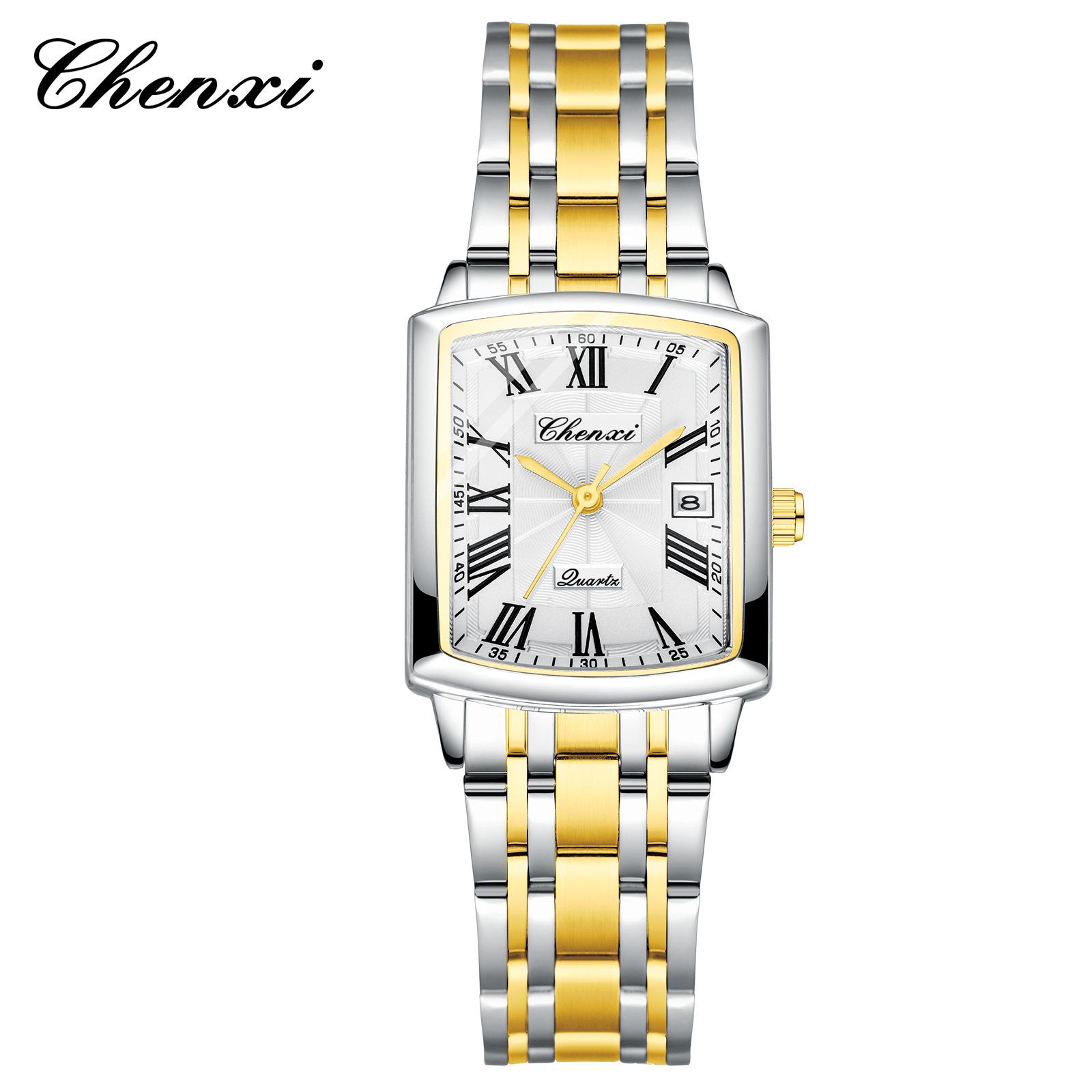 Couple Watches Casual Calendar Quartz Watch Business Fashion Women Men ...