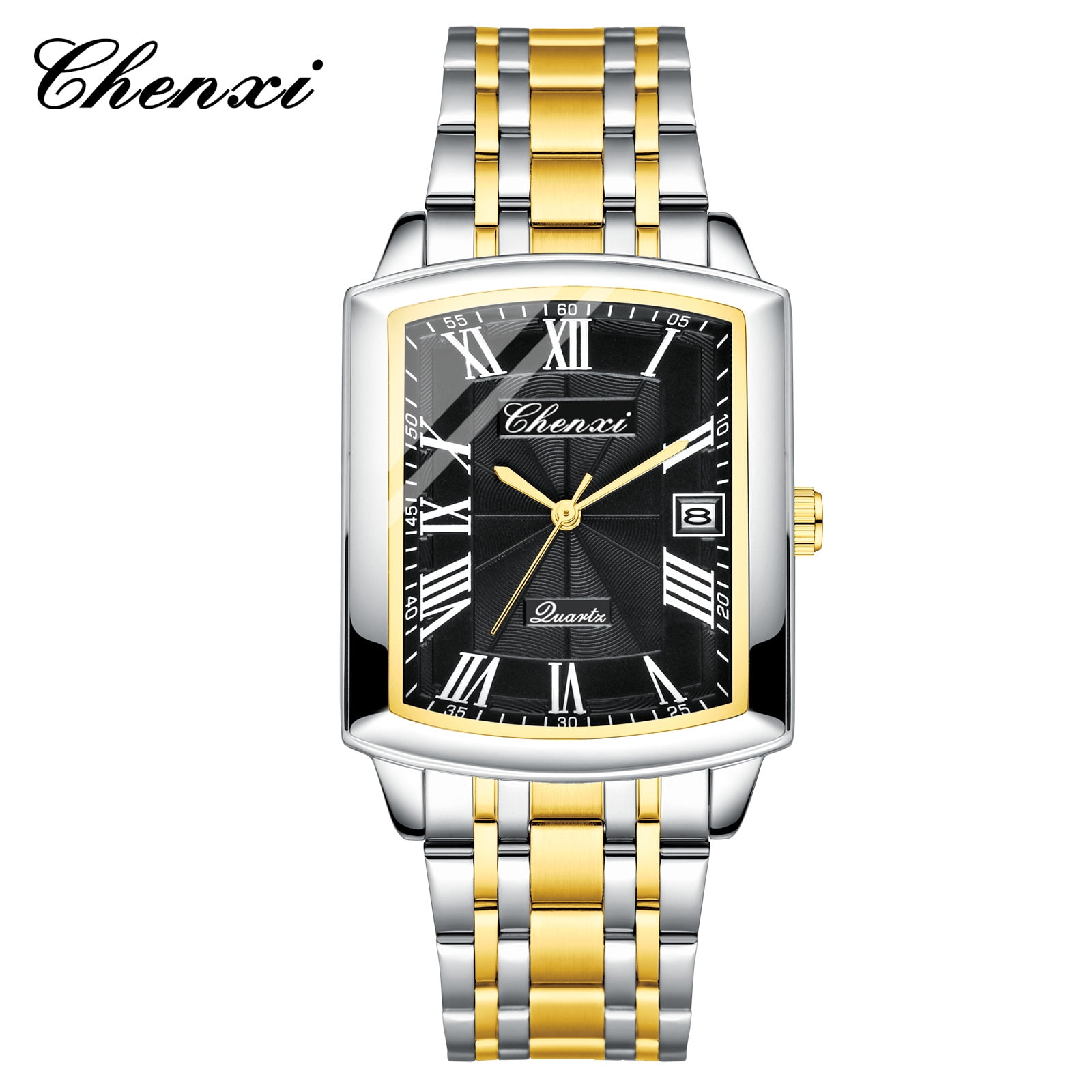 Couple Watches Casual Calendar Quartz Watch Business Fashion Women Men ...