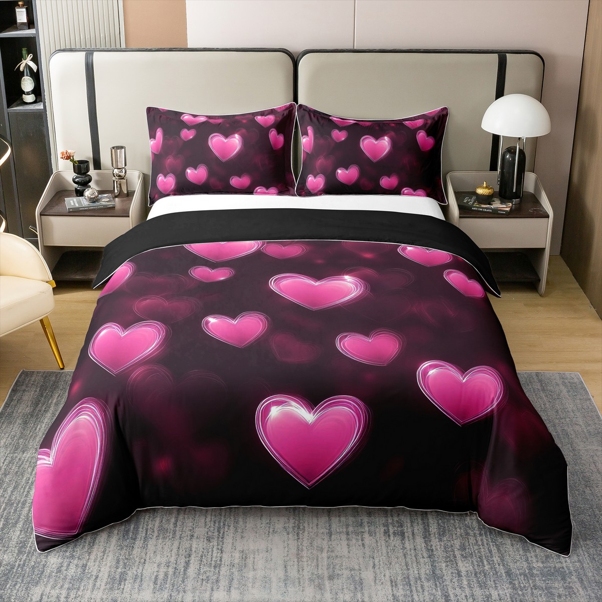 Couple Wedding 100% Cotton Quilt Cover Twin,Valentines Heart Comforter ...