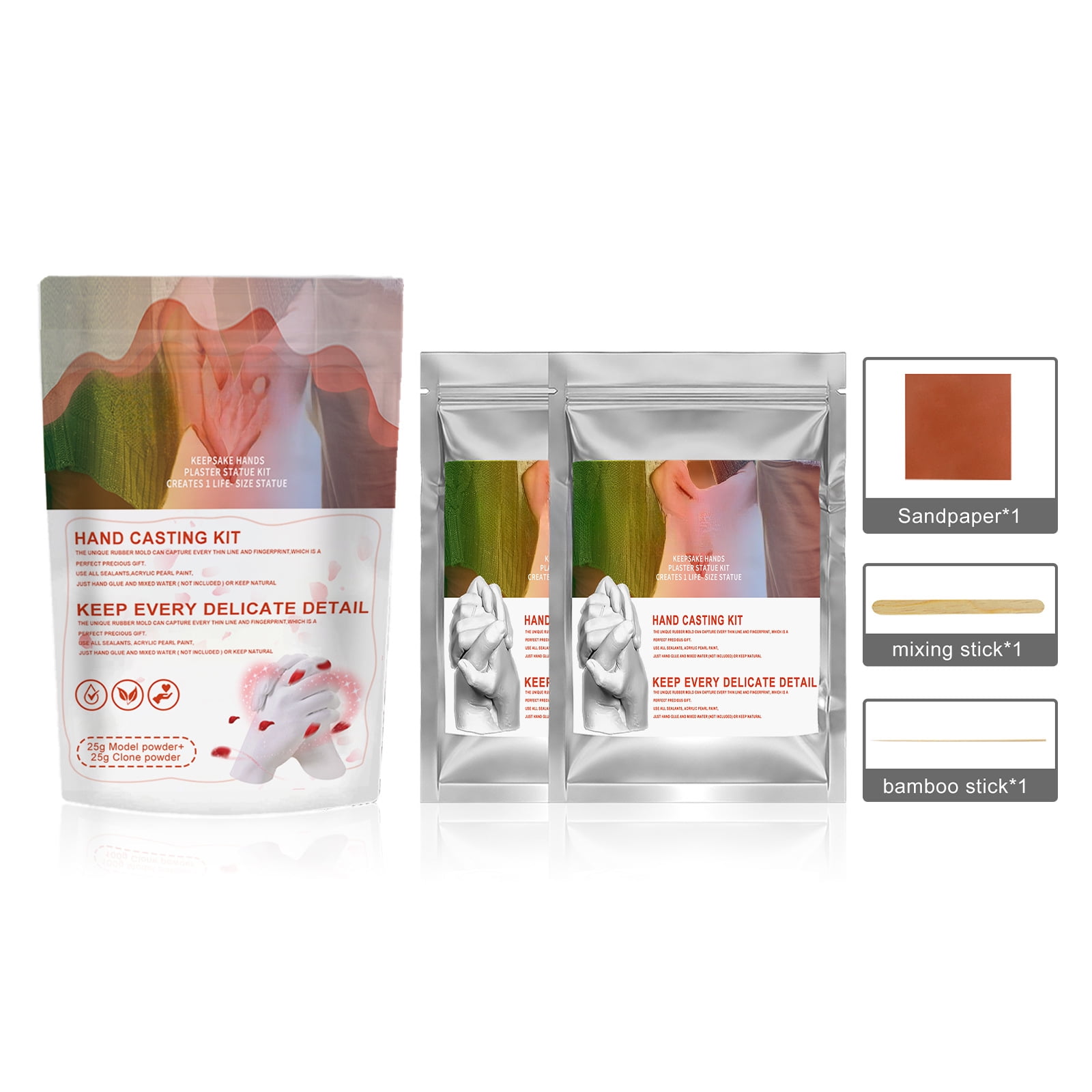 Couple hand model cloning powder, infant and toddler three-dimensional ...