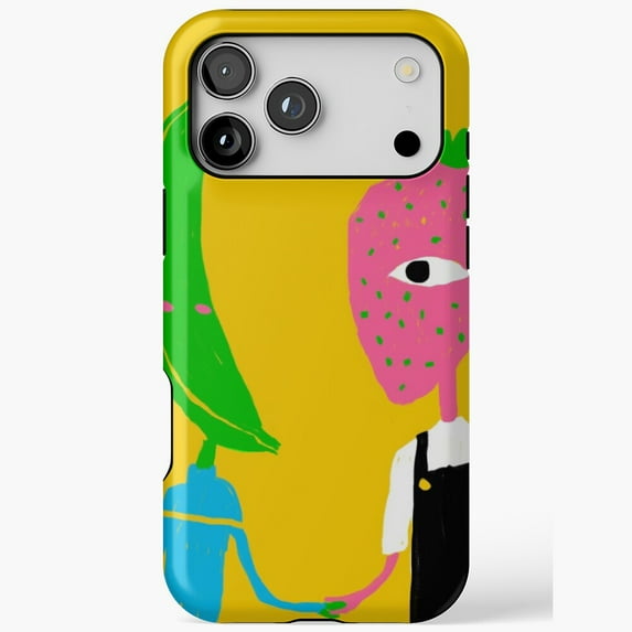 Couple of Fruits Minimal Colorful Pattern Art Phone Case Compatible ...