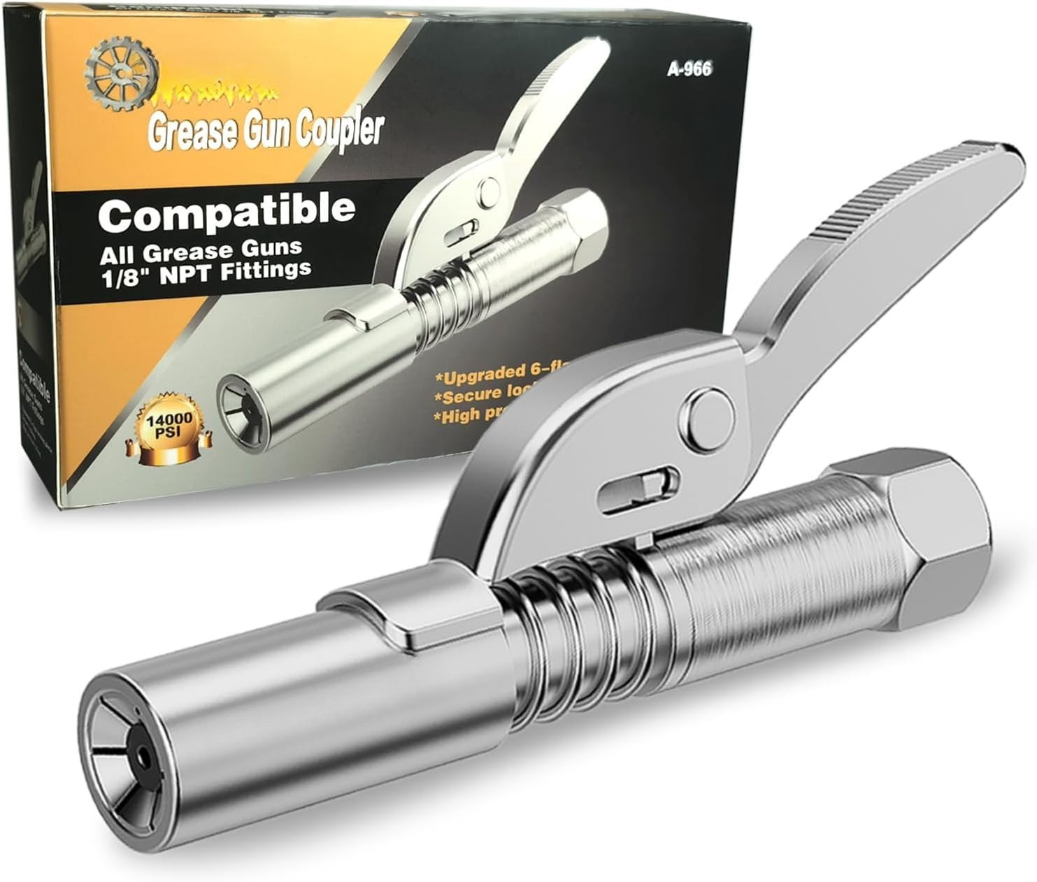 Coupler, Lock Couplers, 12000 PSI High Greases Coupler, Compatible with ...