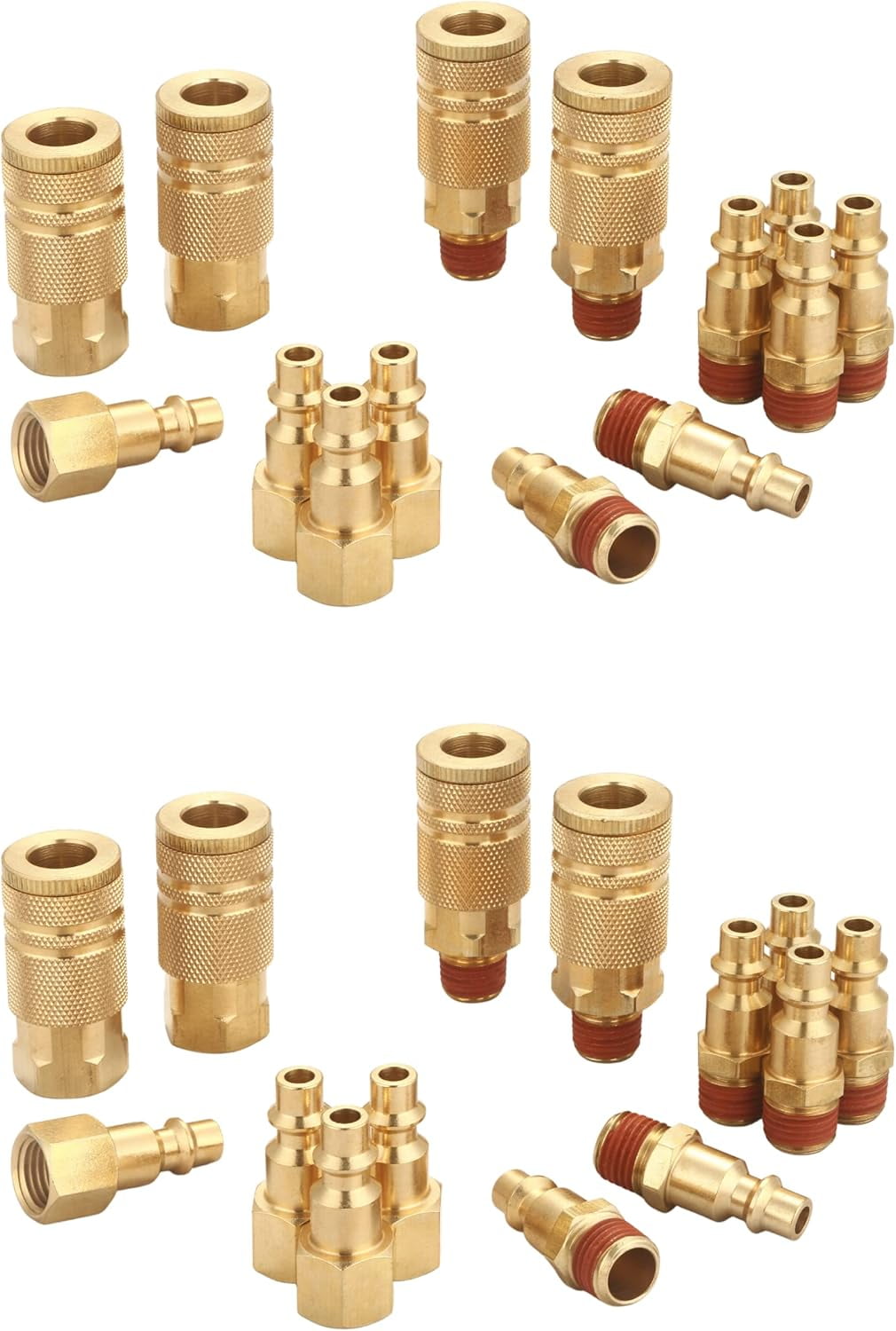 Coupler and Plug Kit (28 Piece), Industrial Type D, 1/4 Inch NPT, Solid ...