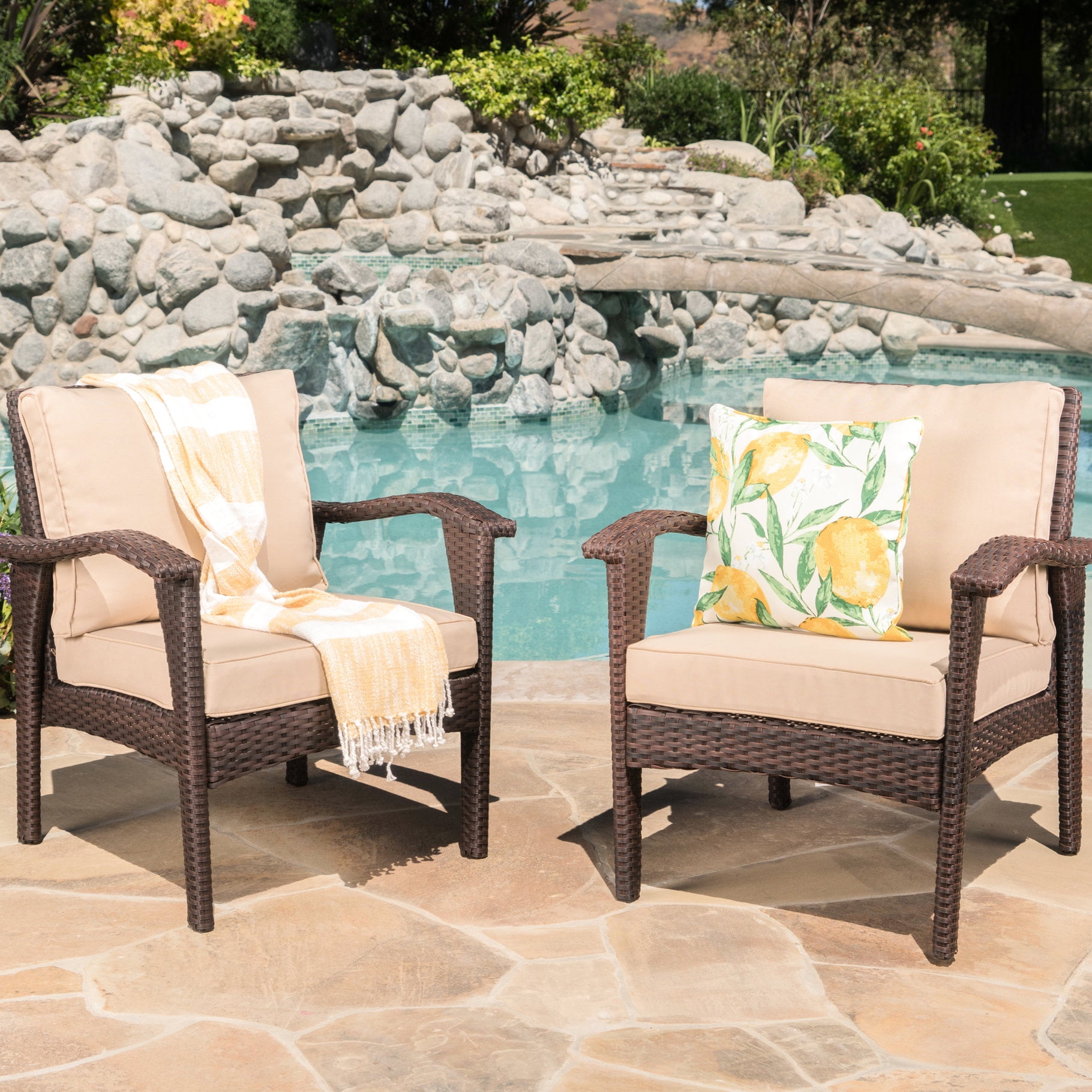 Couples' Club Chairs for Outdoor Use | Wicker Finish | PE Rattan ...