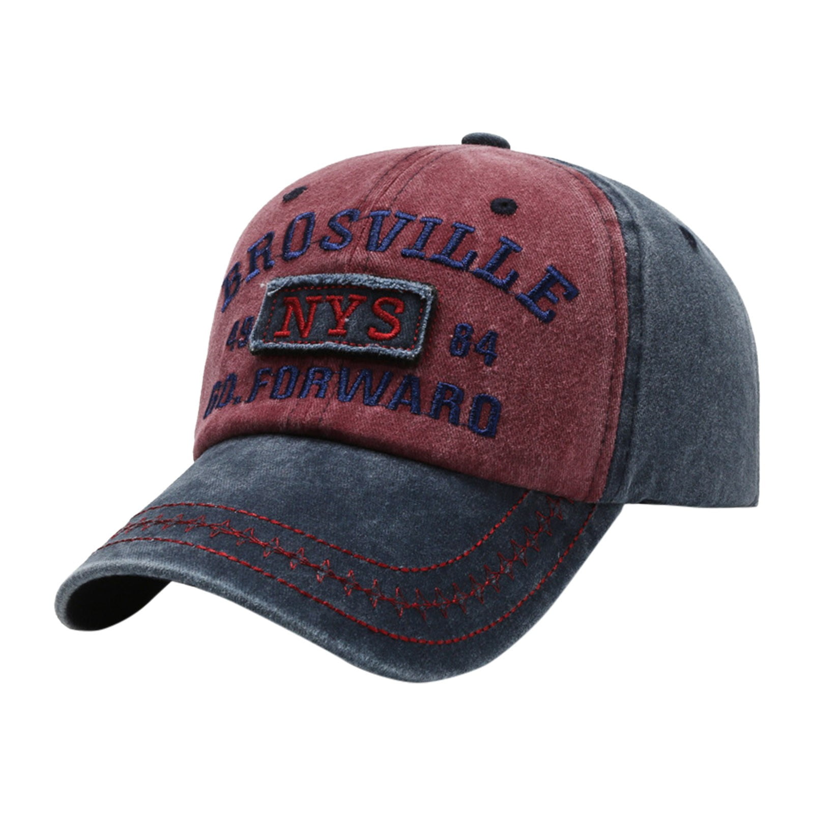 Couples Fashion Embroidered Letter Corduroy Vintage Hat Washed Denim To Make Old Sun Shade ...