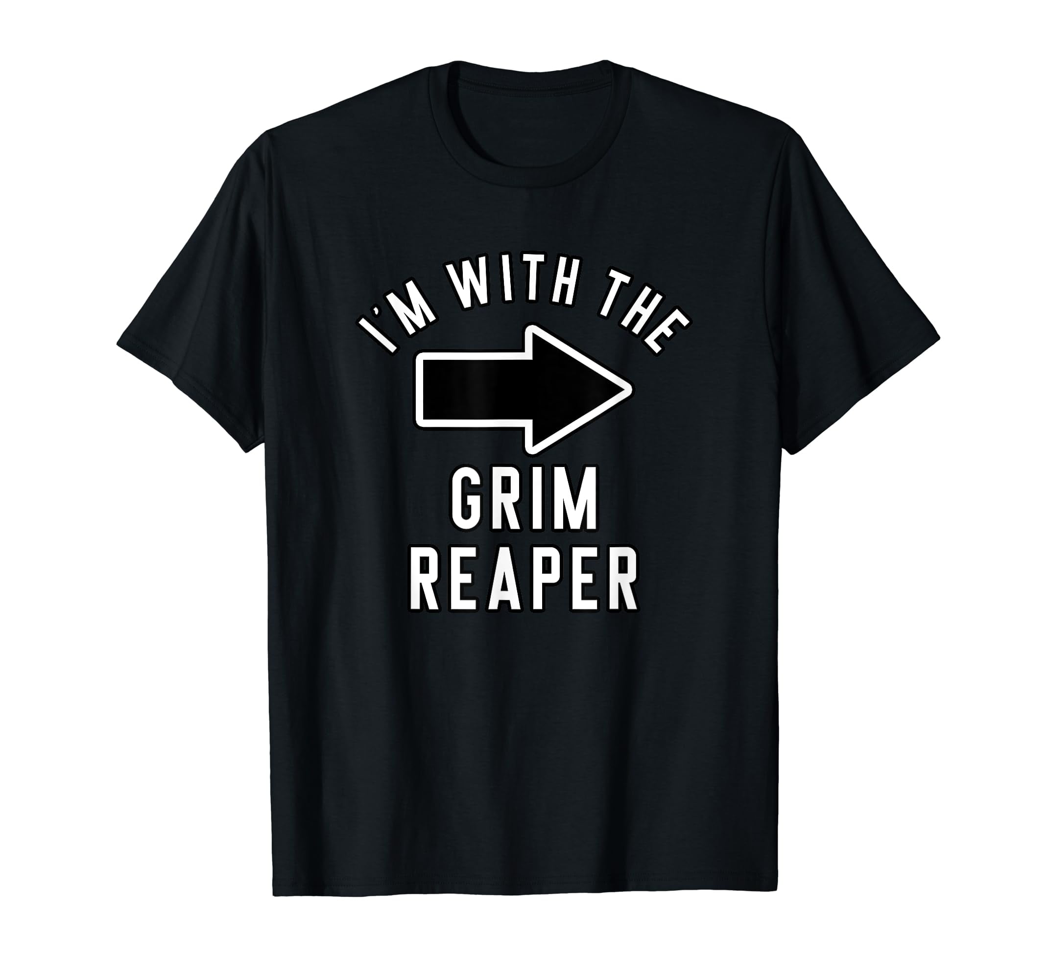 Couples Halloween Costume Shirts I'm With The Grim Reaper T-Shirt ...