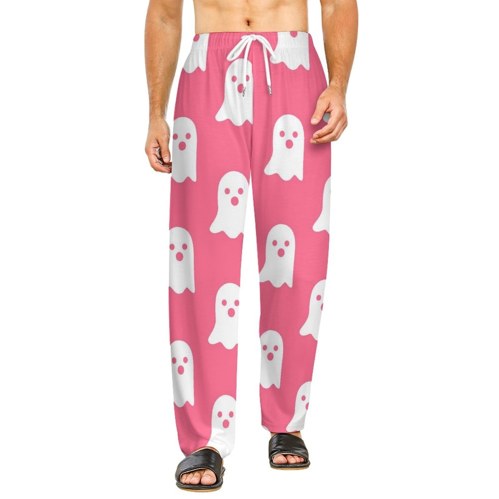 Couples Halloween Pajama Pants for Women Men Cartoon Ghost Pjs Pants ...
