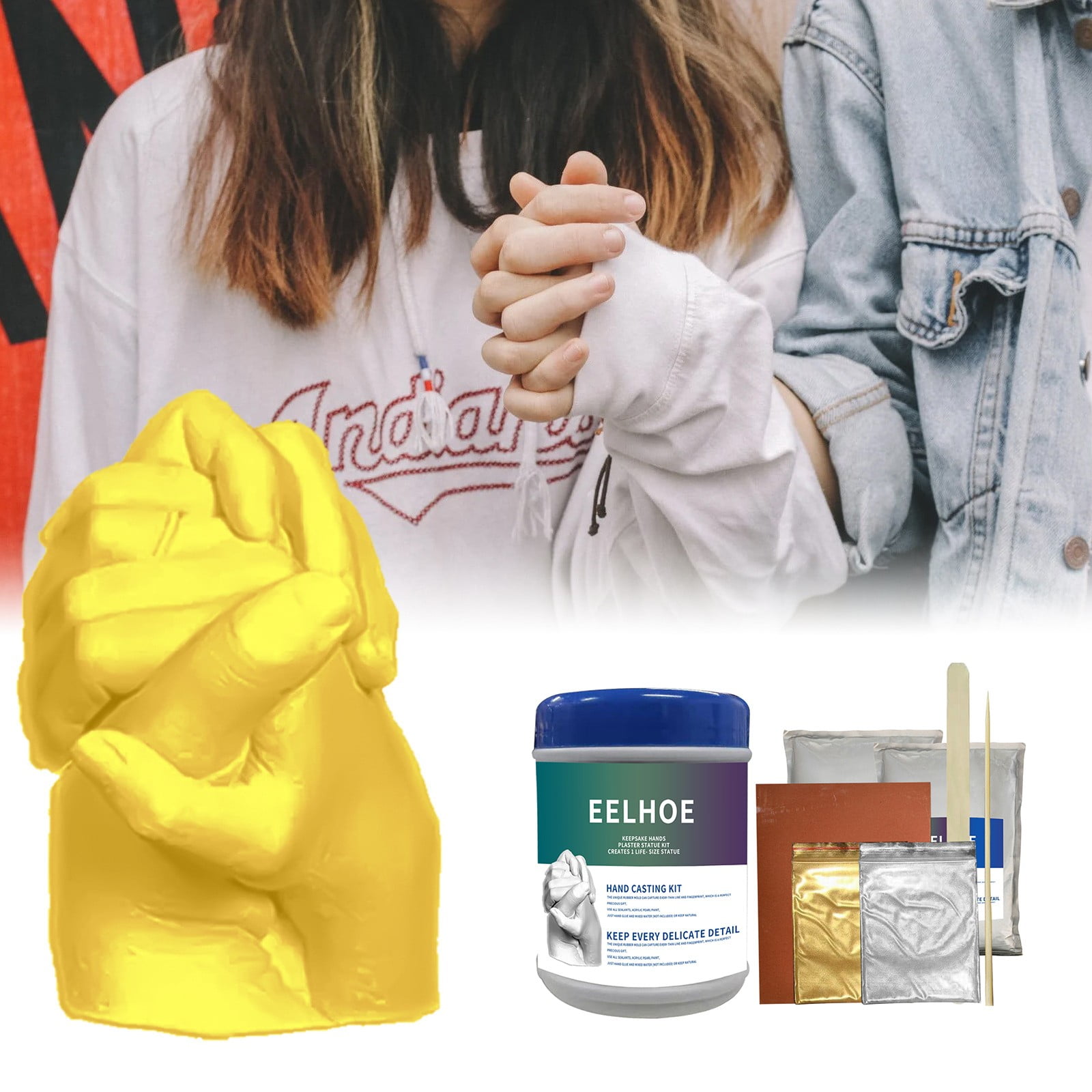 Couples Hand Mold DIY Souvenir 3D Model Clone Powder Model Powder ...