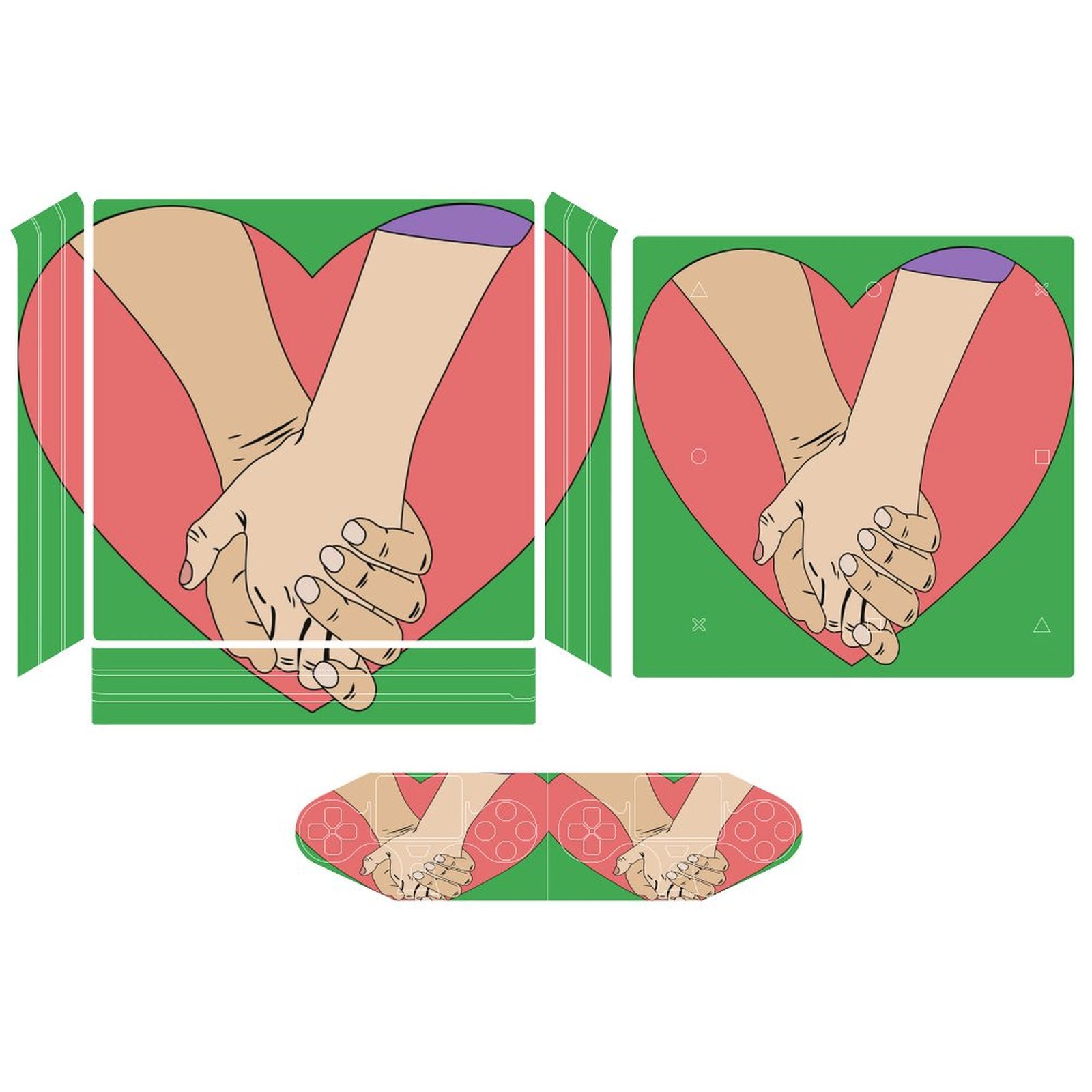 Couples, Hand in Hand PS4 Pro/PS4 Slim Skin Sticker For Console And ...