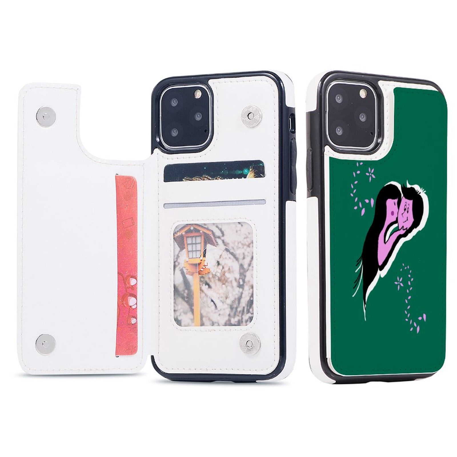 Couples, Kisses, Love Leather Wallet Case for iPhone 16 15 14 13 12 11 ...