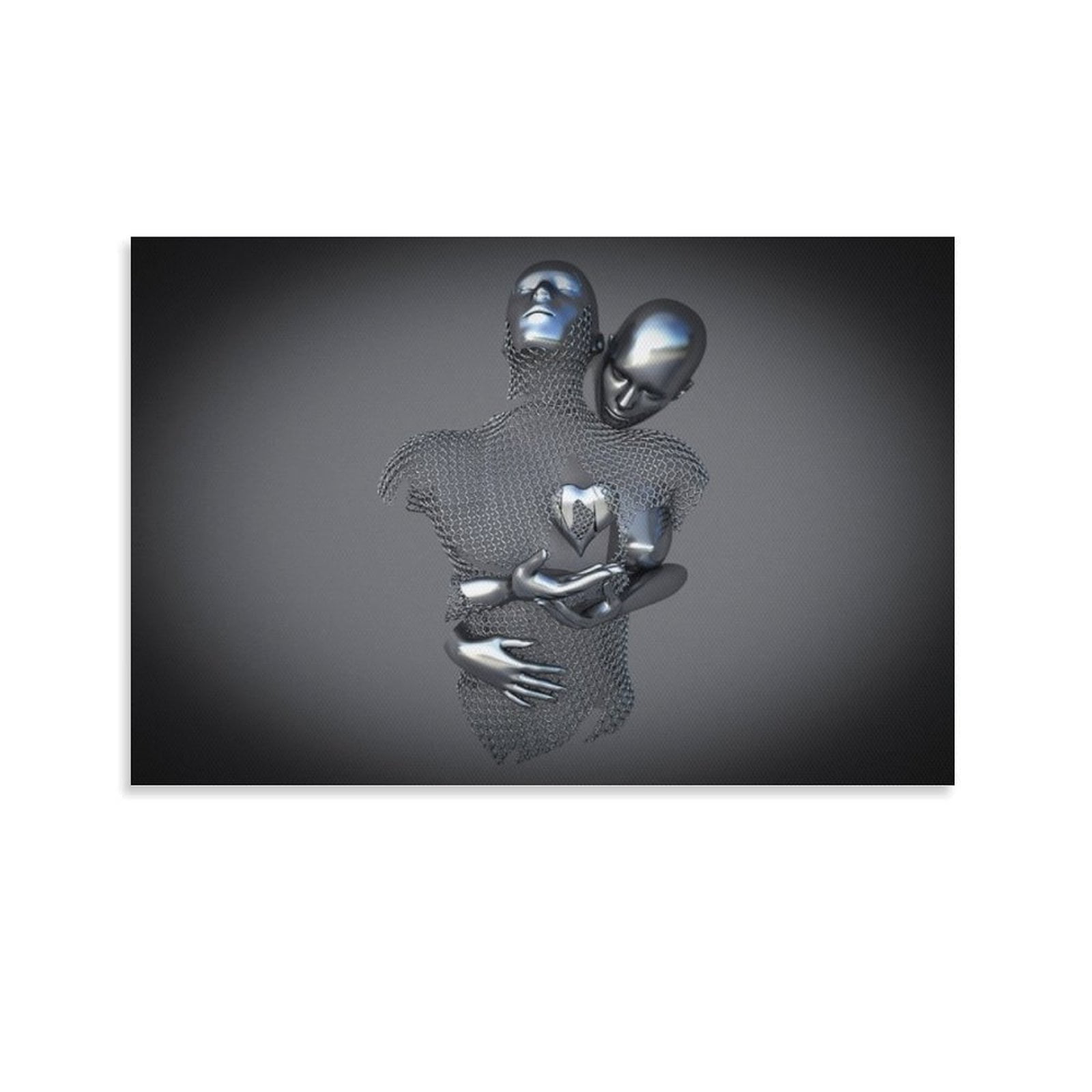 Couples in Love Canvas Painting Hugging Couples Canvas Print, 3 D ...