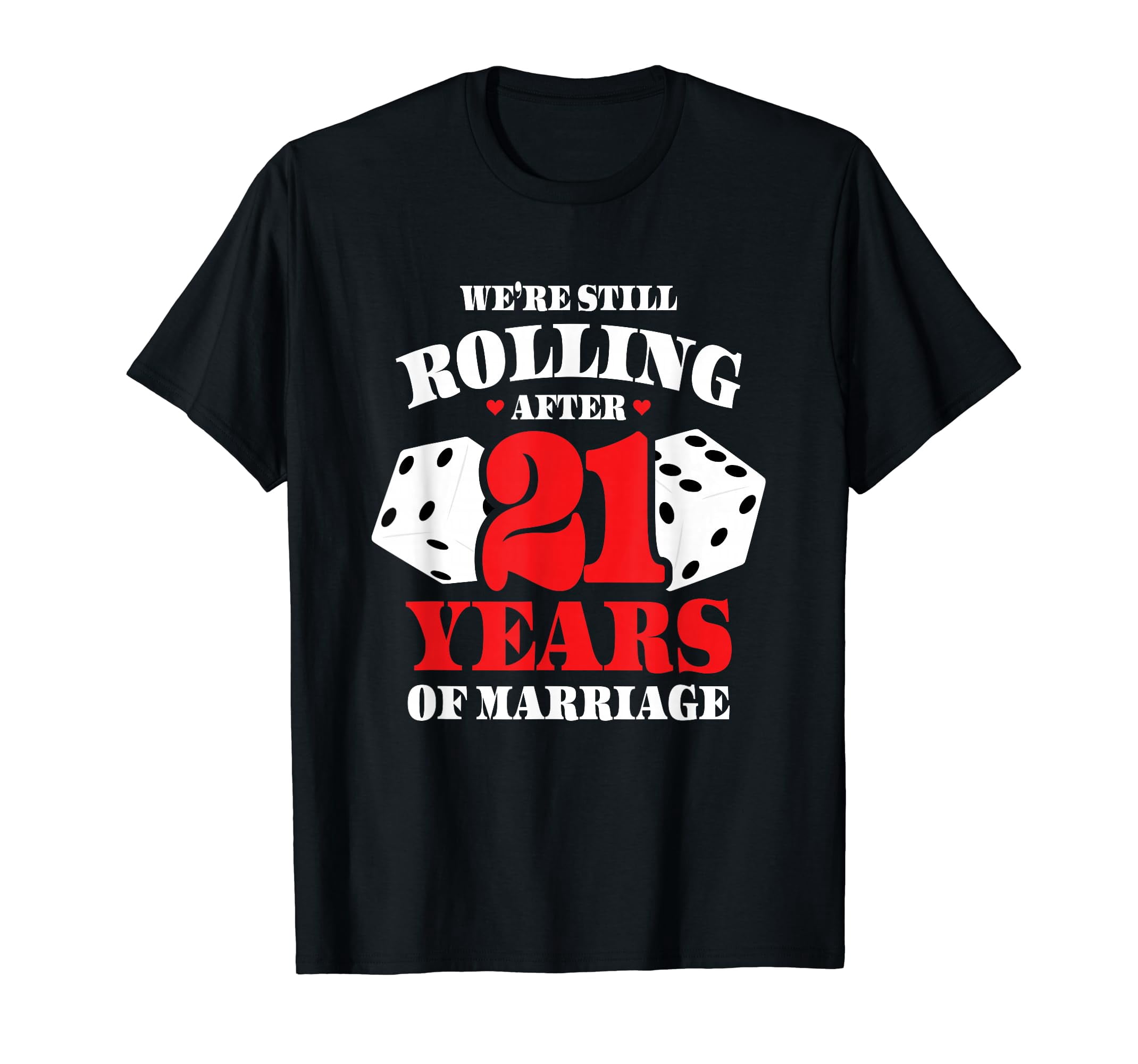 Couples Married 21 Years - Funny 21st Wedding Anniversary T-Shirt ...