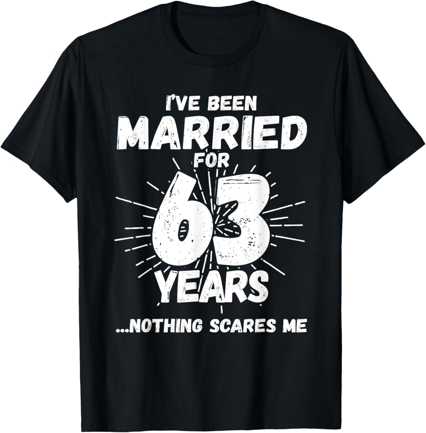 Couples Married 63 Years - Funny 63rd Wedding Anniversary T-Shirt ...
