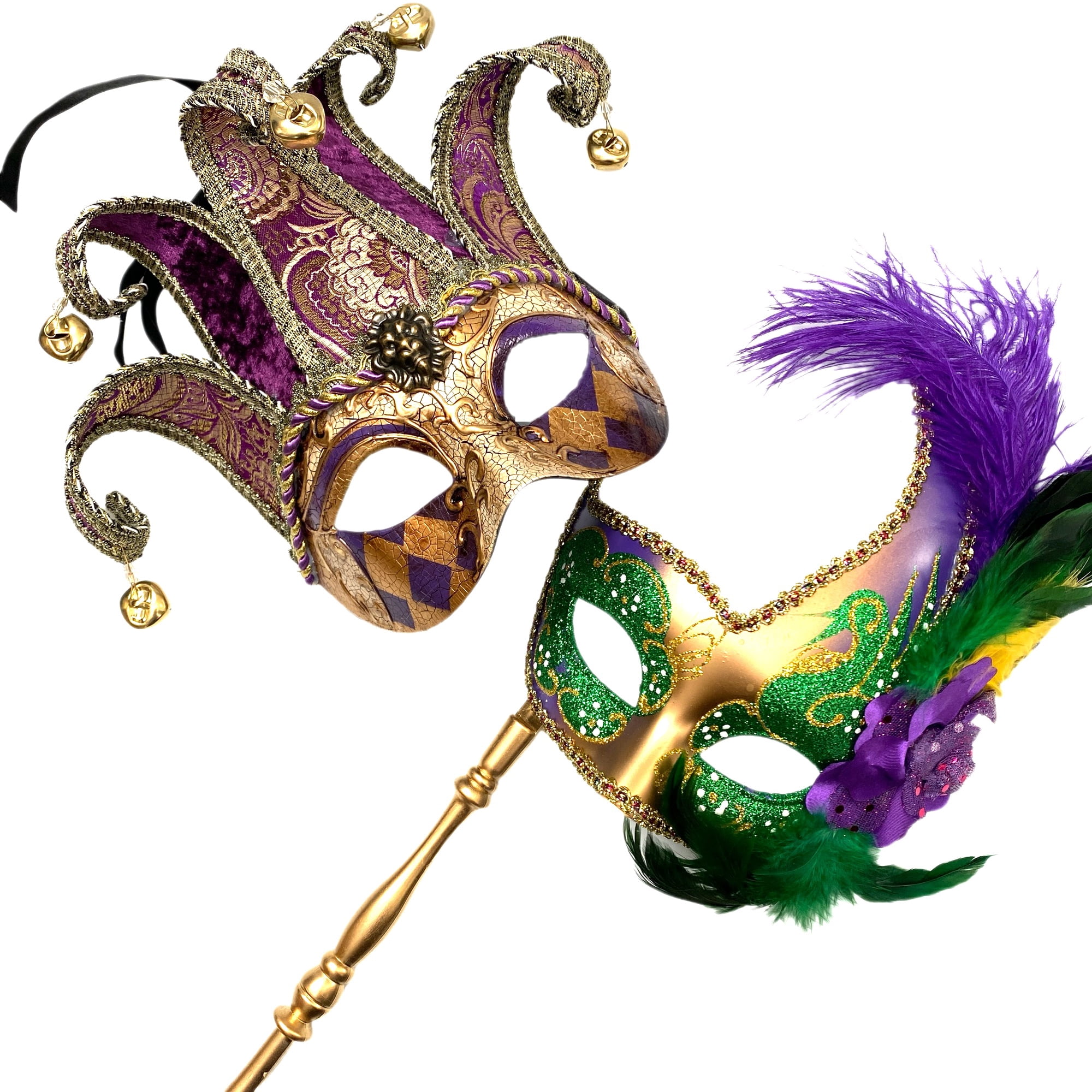 Couples Masquerade Jolly Jester Mask Cosplay Mardi Gras Prom Dance ...