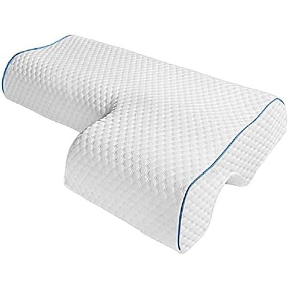 Couples Pillow with Arm Rest Memory Foam Anti Hand Pressure Neck Arched ...