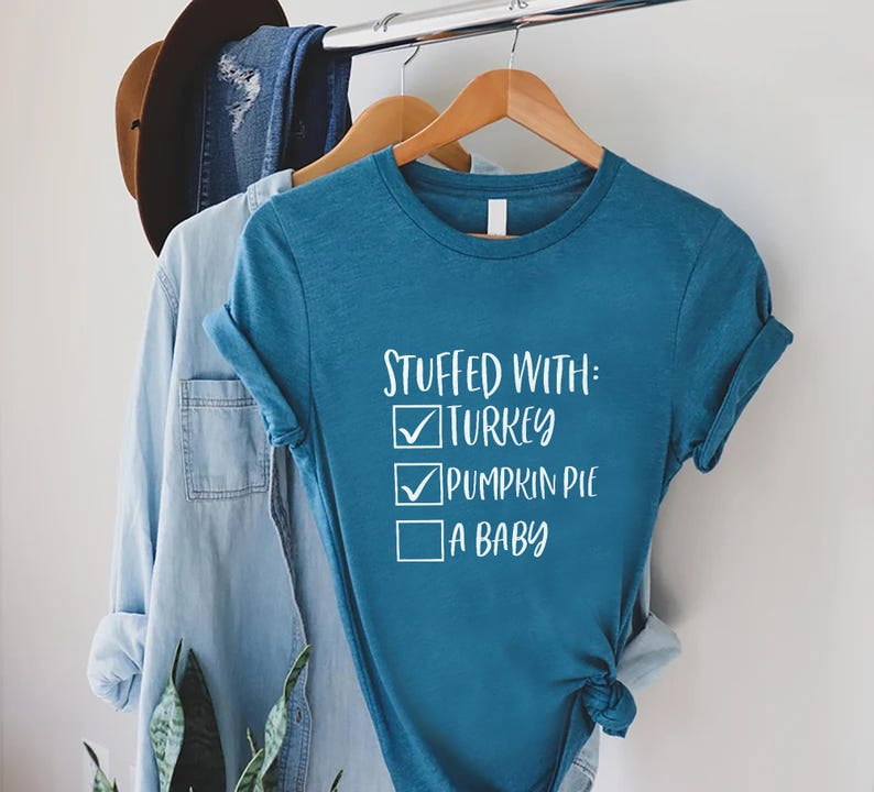 Couples Thanksgiving Pregnancy Announcement Shirt, Matching ...