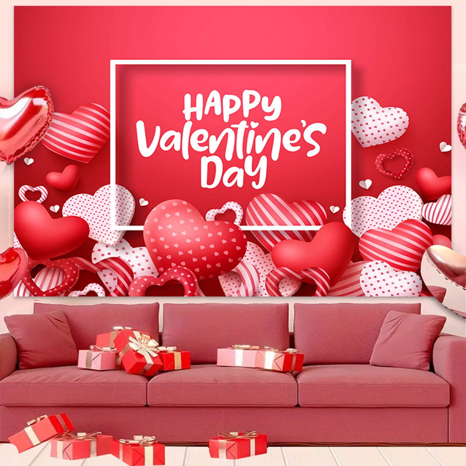 Couplets Baking New Valentine Day Decoration Hanging Cloth Party ...