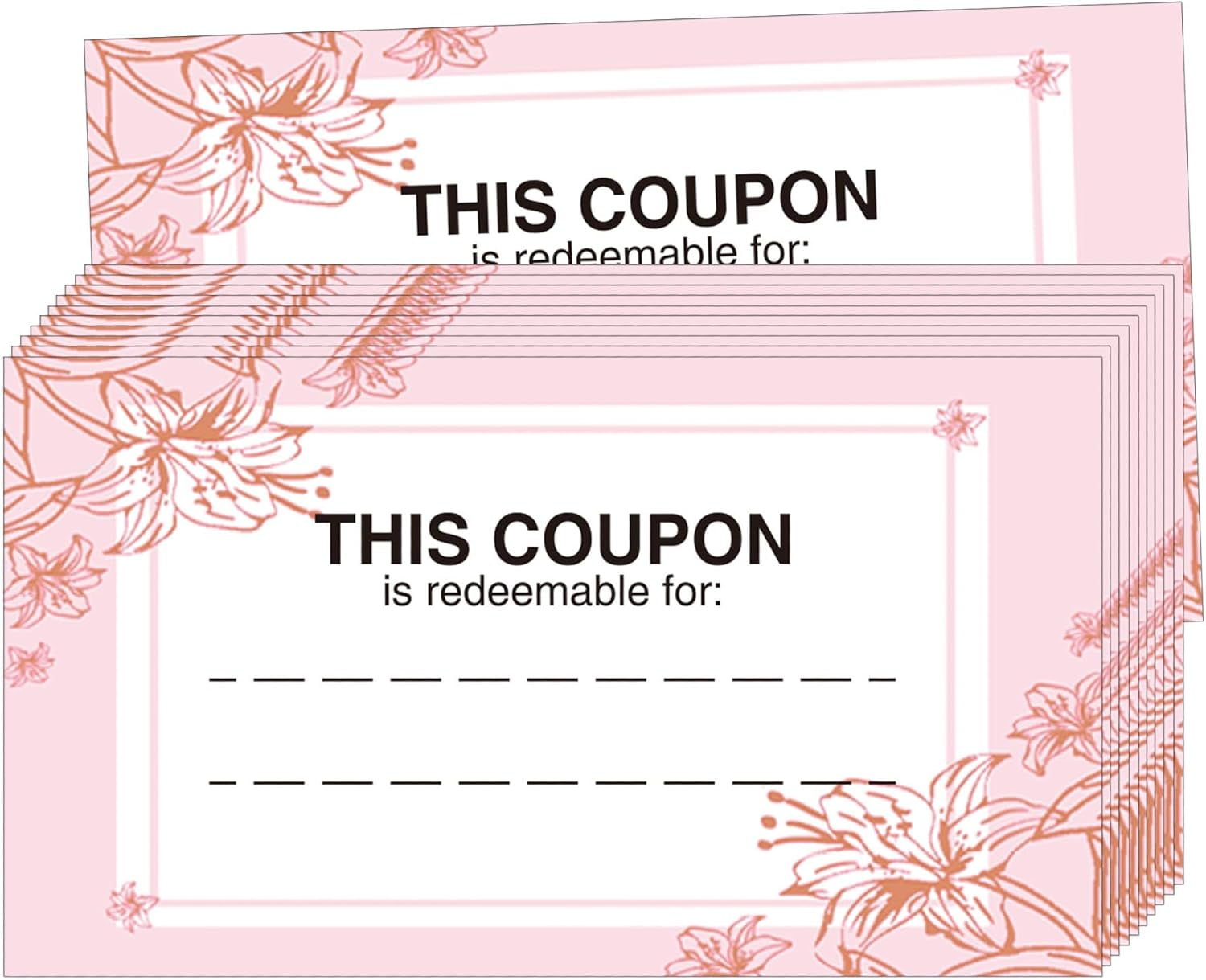 Coupon Cards Business Blank Coupons Gift Certificates Redeem Vouchers ...