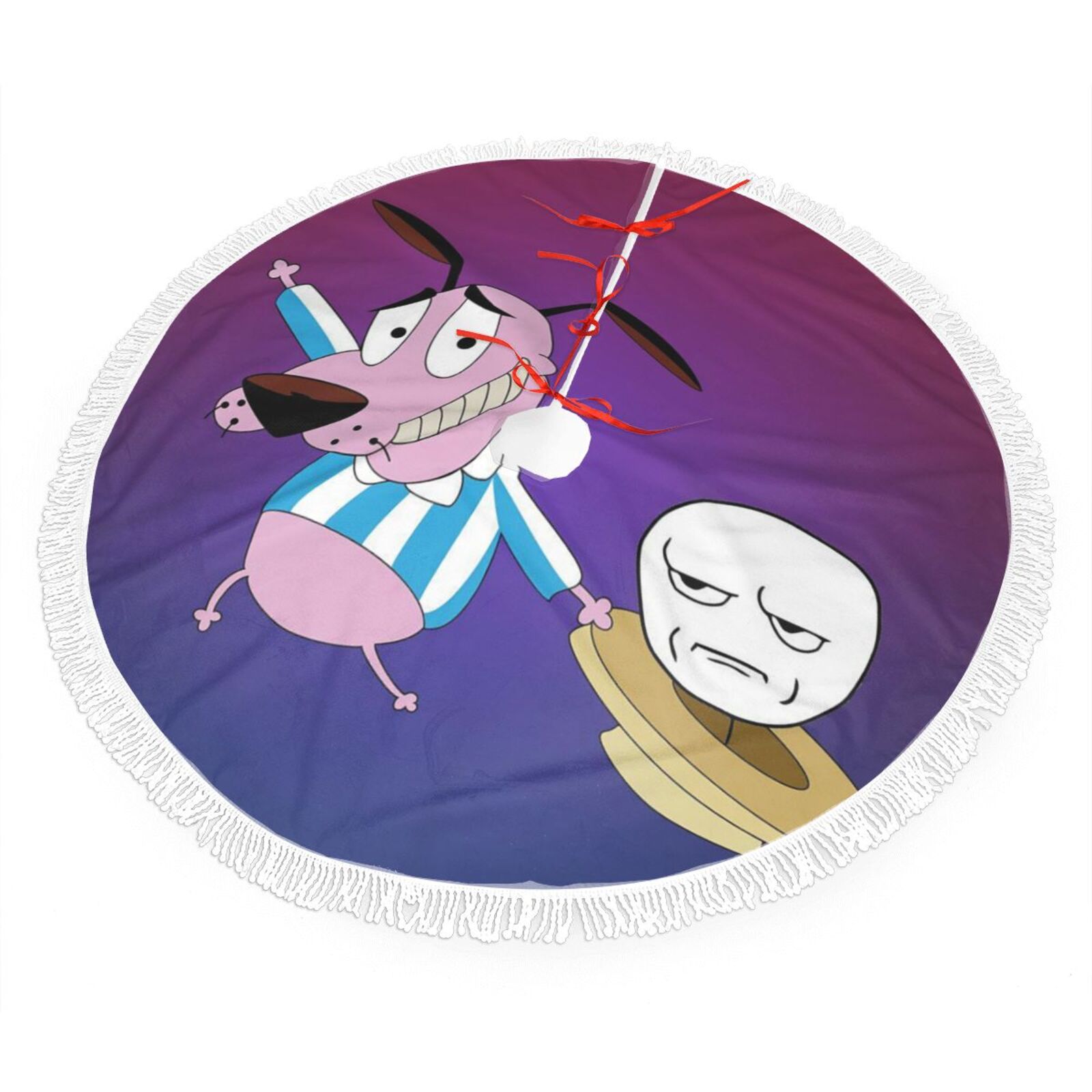 Courage the Cowardly Dog Christmas Tree Skirt, 30" Xmas Tree Skirts Mat ...