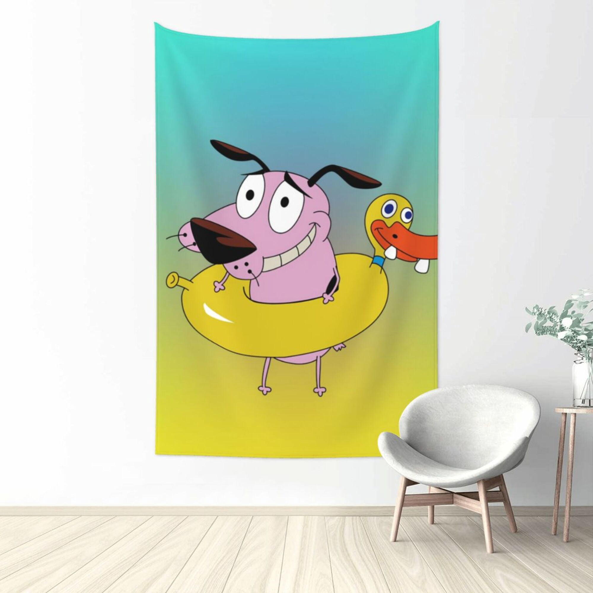 Courage The Cowardly Dog Tapestry Cartoon Print Wall Art Hanging ...