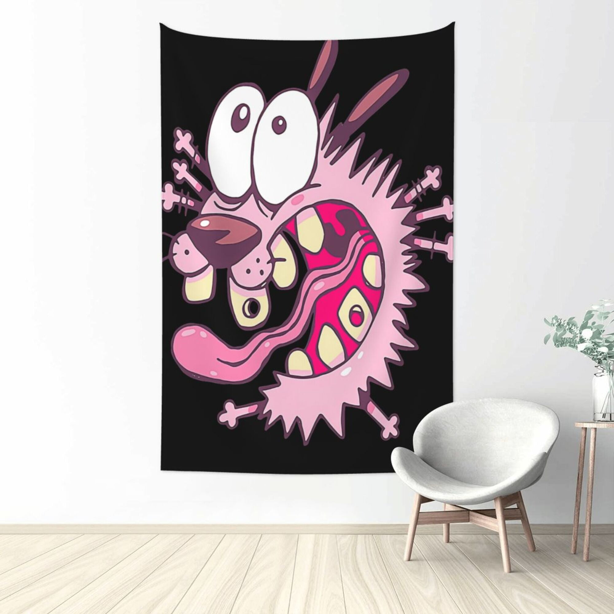 Courage The Cowardly Dog Tapestry Cartoon Print Wall Art Hanging ...