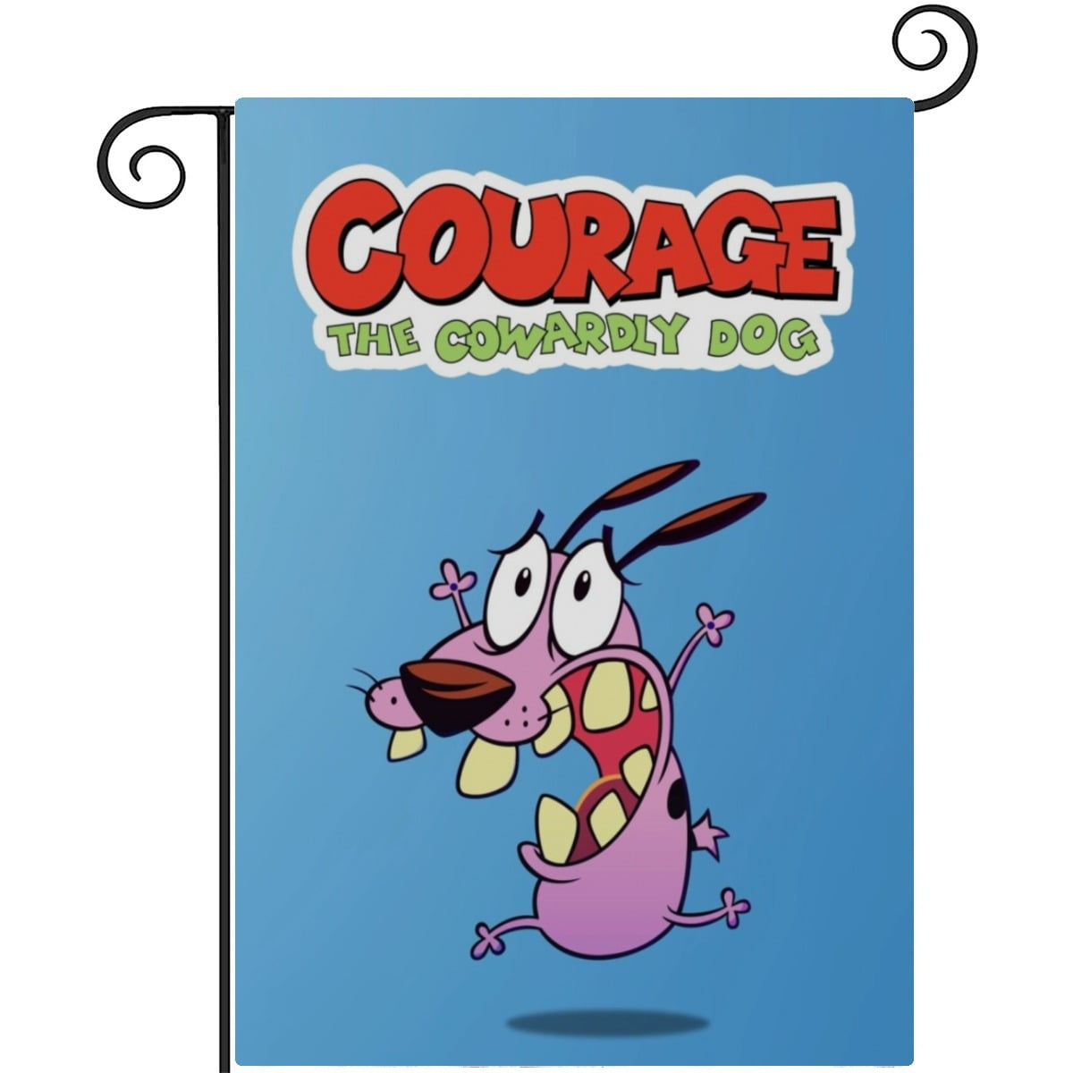 Courage the Cowardly Dog-themed Garden Flag. Perfect gift for fans ...