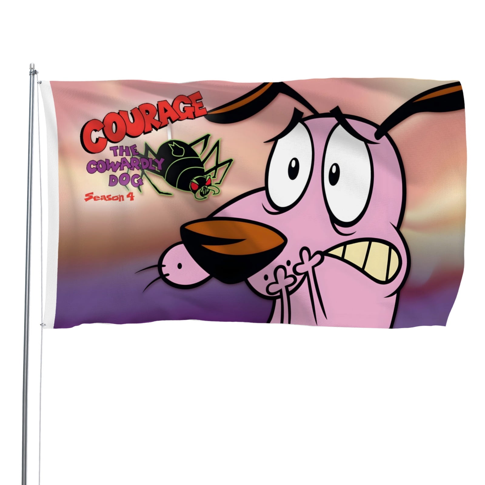 Courage the Cowardly Dog-themed Printed Flag Perfect gift for fans ...