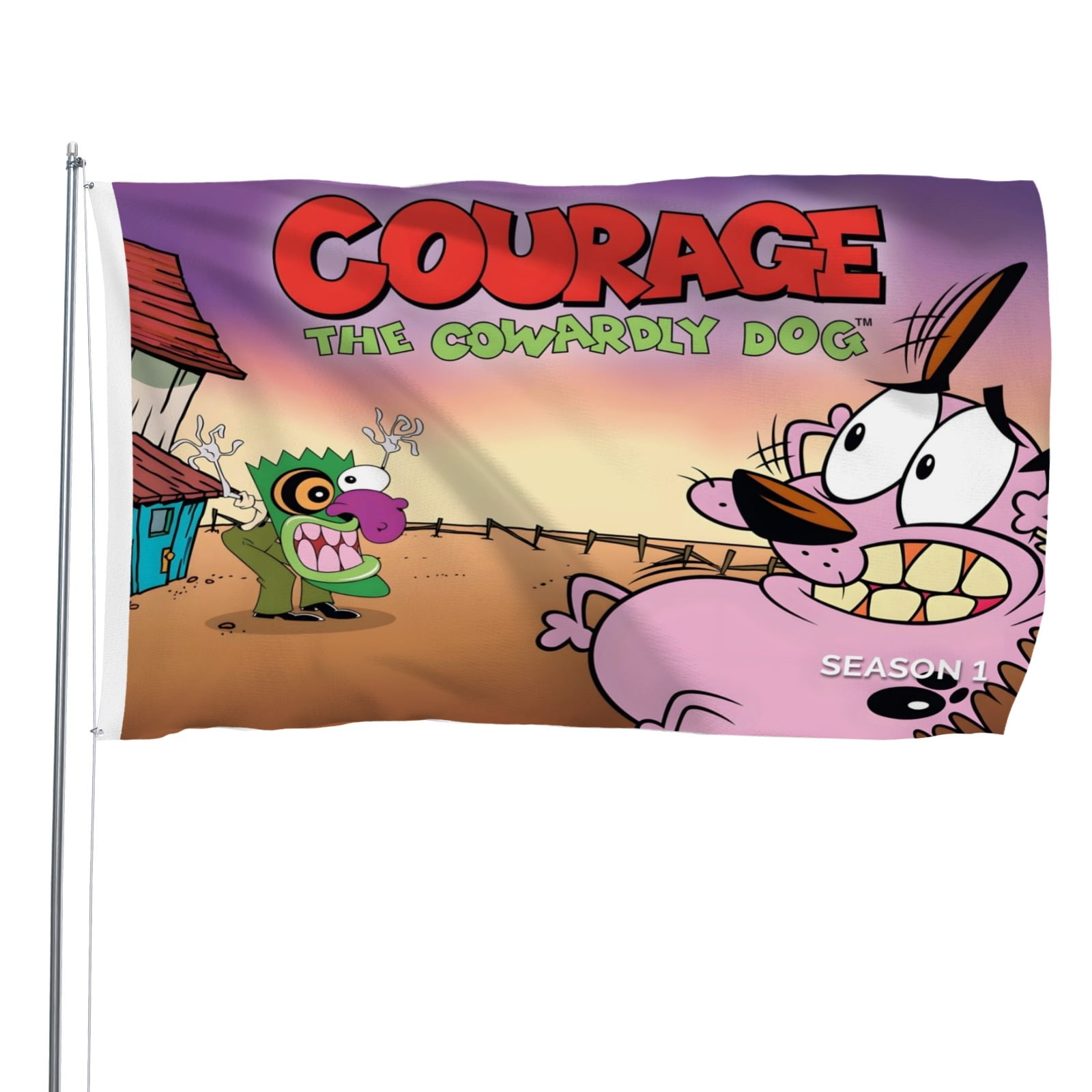 Courage the Cowardly Dog-themed Printed Flag Perfect gift for fans ...