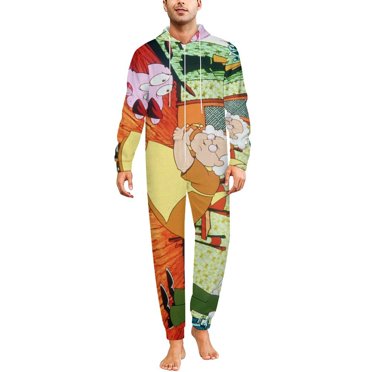 Dr Seuss Adult Onesie: Thing 1-6 Interchangeable Velcro Fur Union Suit ...