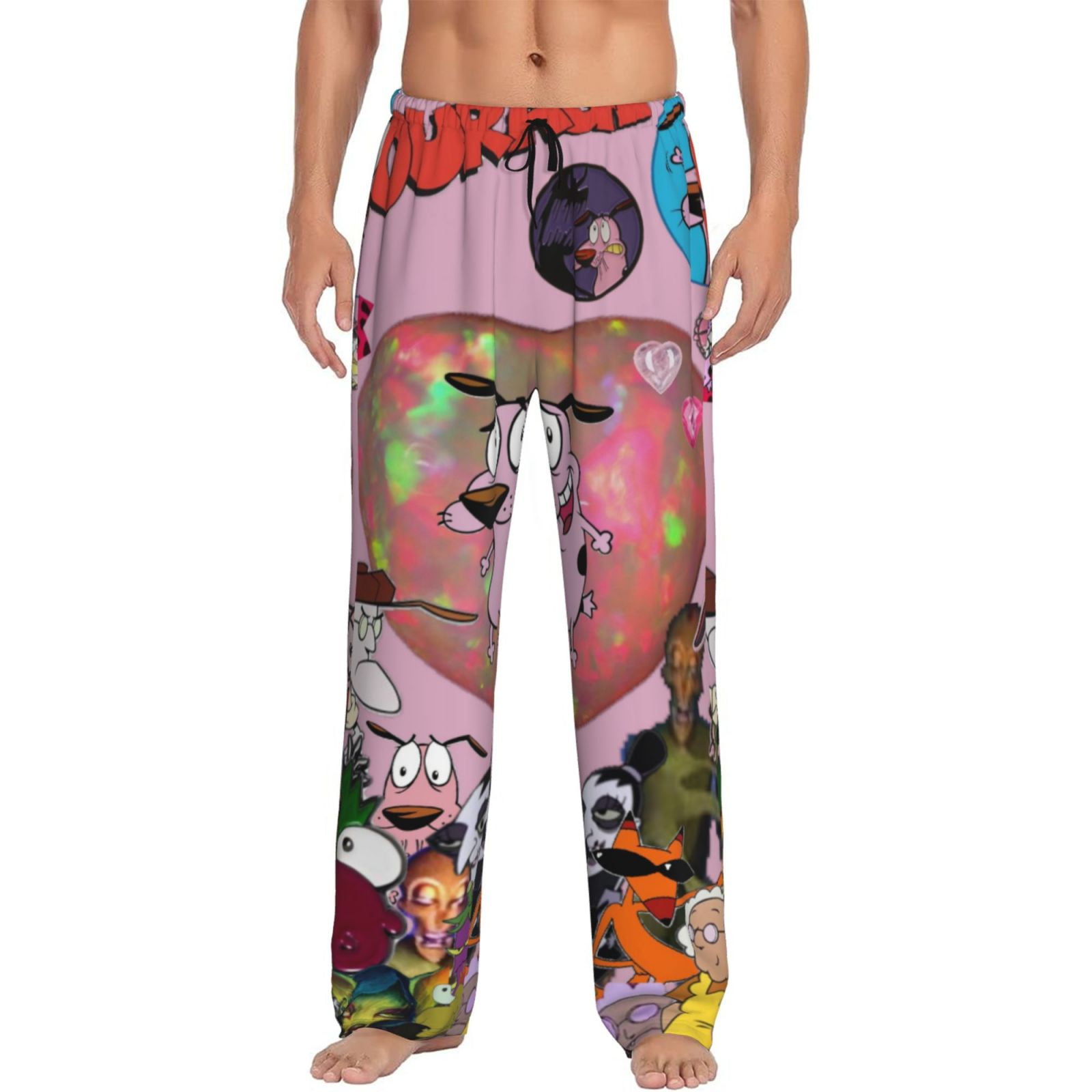 Courage Dog Pajama Pants for Men Women Casual Lounge Pants Soft Pajama ...