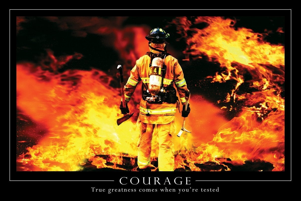 Courage, Firefighter - Poster - Walmart.com
