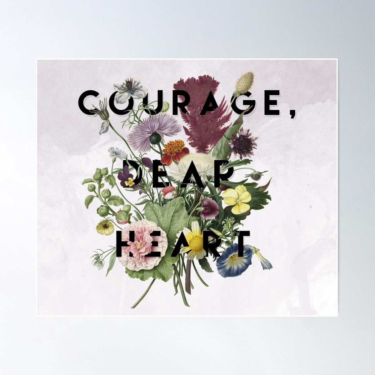 Courage Poster Wall Art, Modern Wall Decor For Living Room Bedroom ...