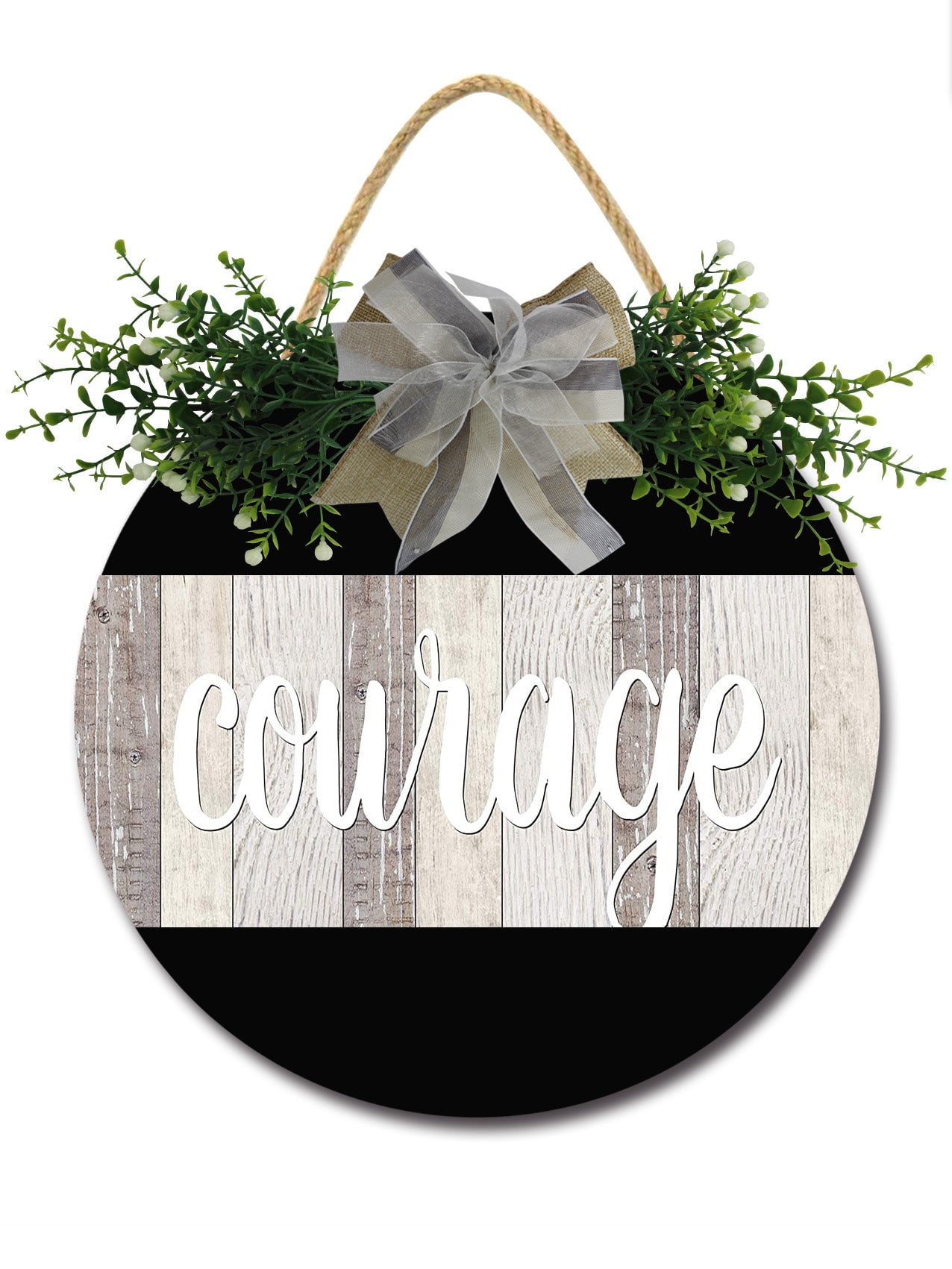 Courage Sign for Front Door, Decor for Farmhouse Porch Decorations ...
