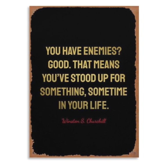 Courage Strength Mindset Wall Art Retro Vintage Motivational Quote ...