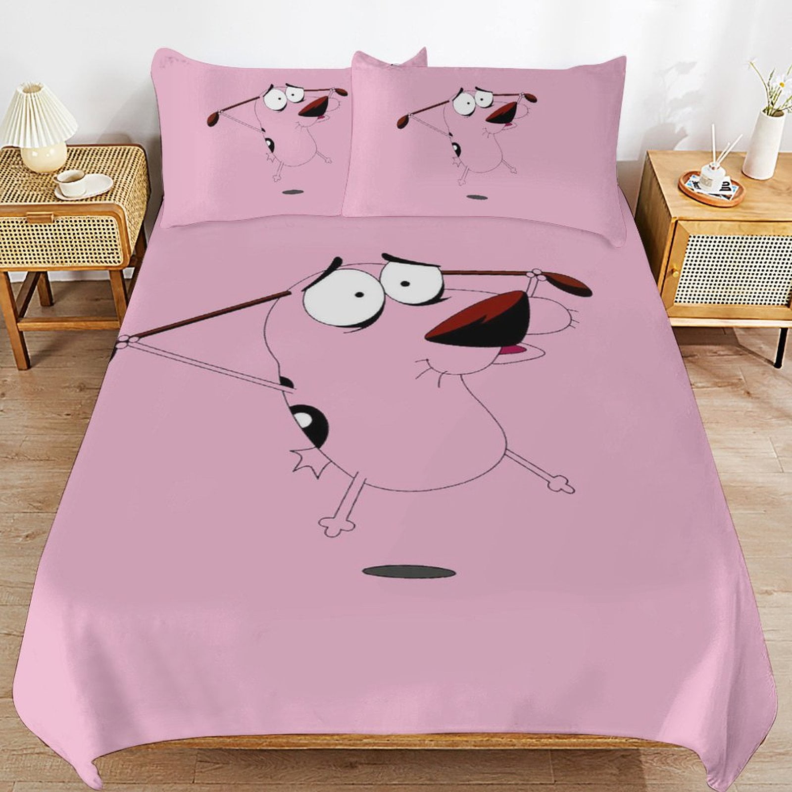 Courage The Cowardly Dog 3-Piece Bedding Set Warm And Comfortable Soft ...