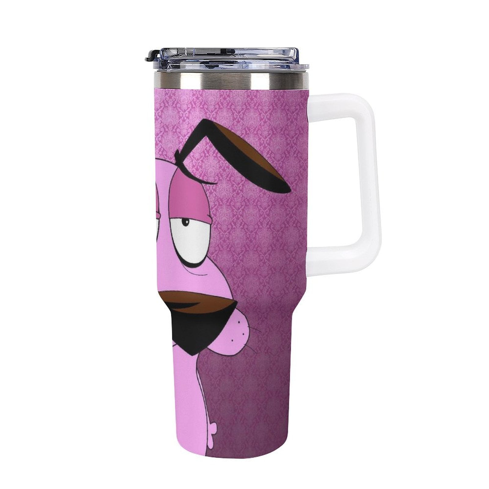 Courage The Cowardly Dog 40 Oz Tumbler with Handle And Straw, Stainless ...