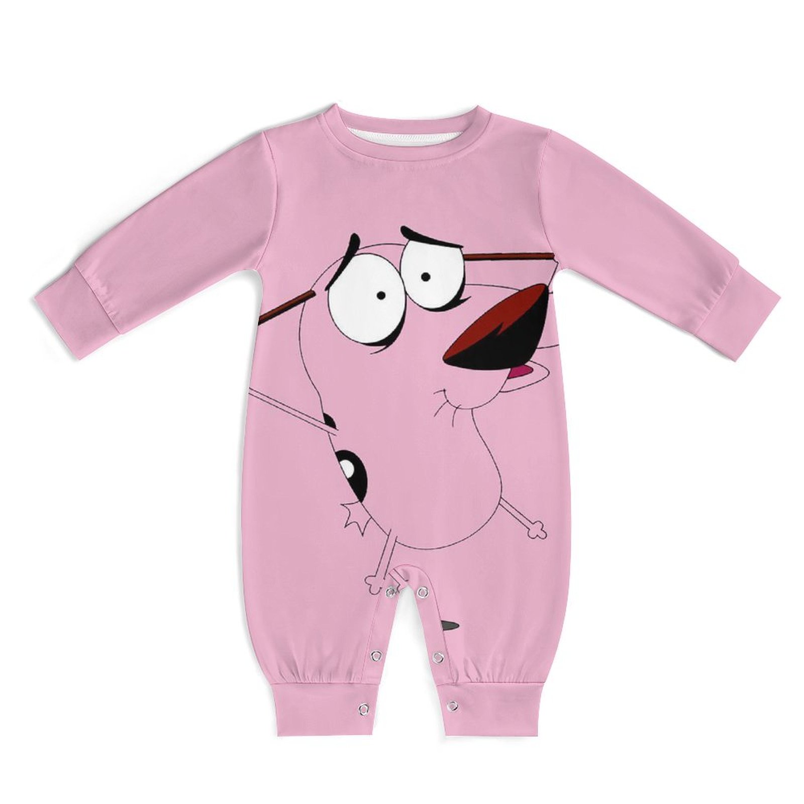 Courage The Cowardly Dog Baby Romper Jumpsuits, Long Sleeve Footless ...