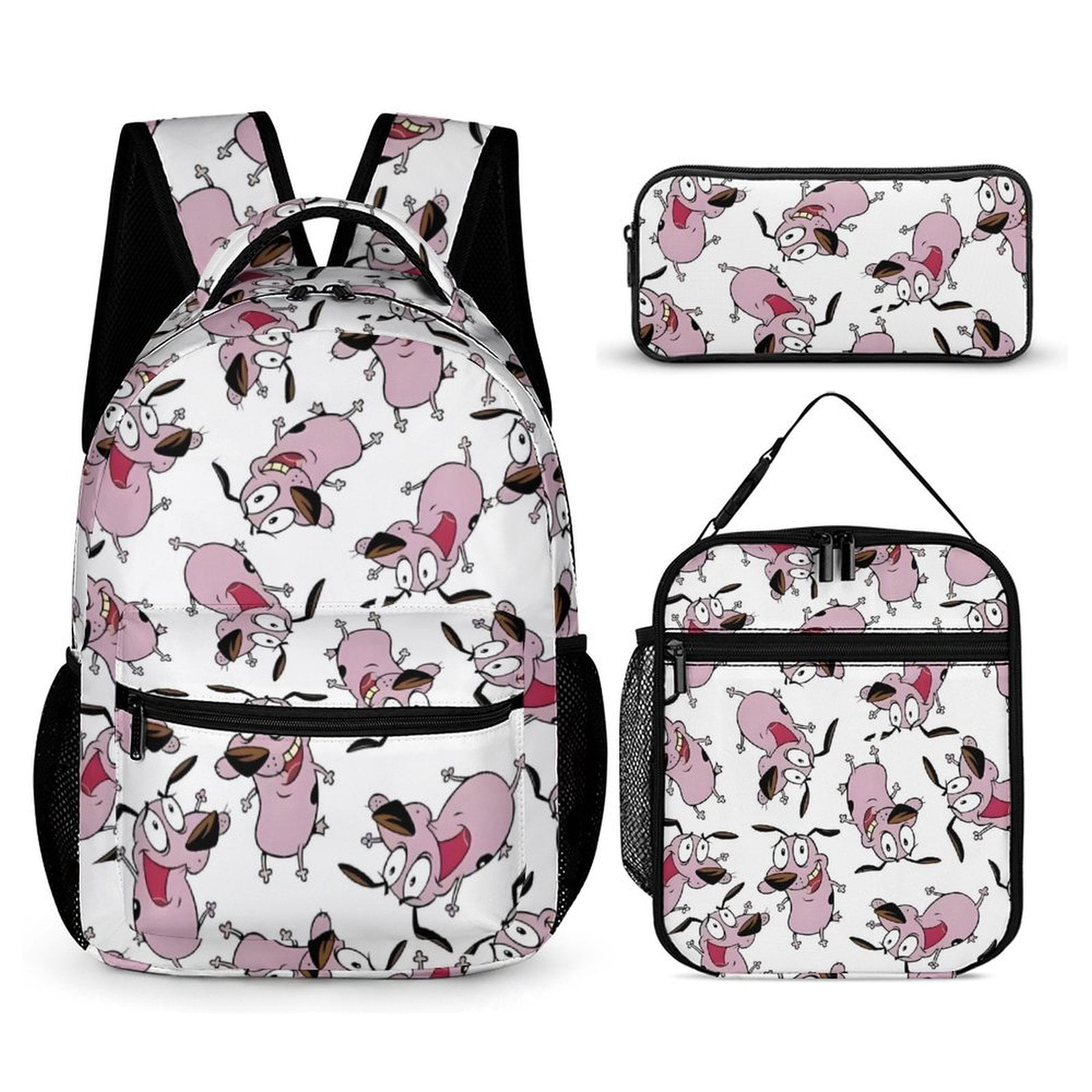 Courage The Cowardly Dog Back-Pack Set 3 Pcs Rucksack Lunch Box And ...