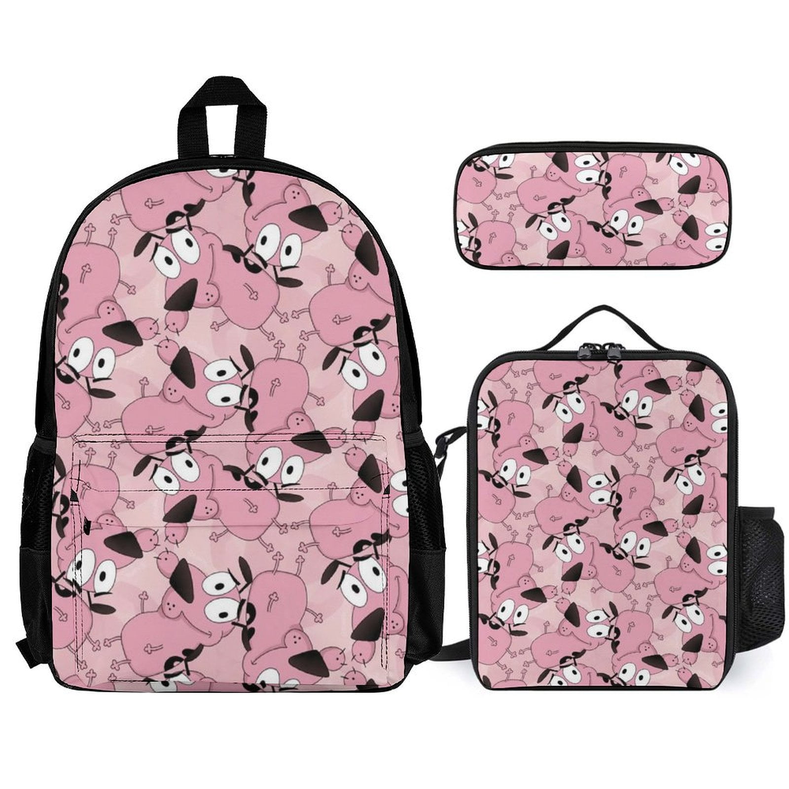 Courage The Cowardly Dog Backpack 3 Piece Set Combination, Lunch Bag ...