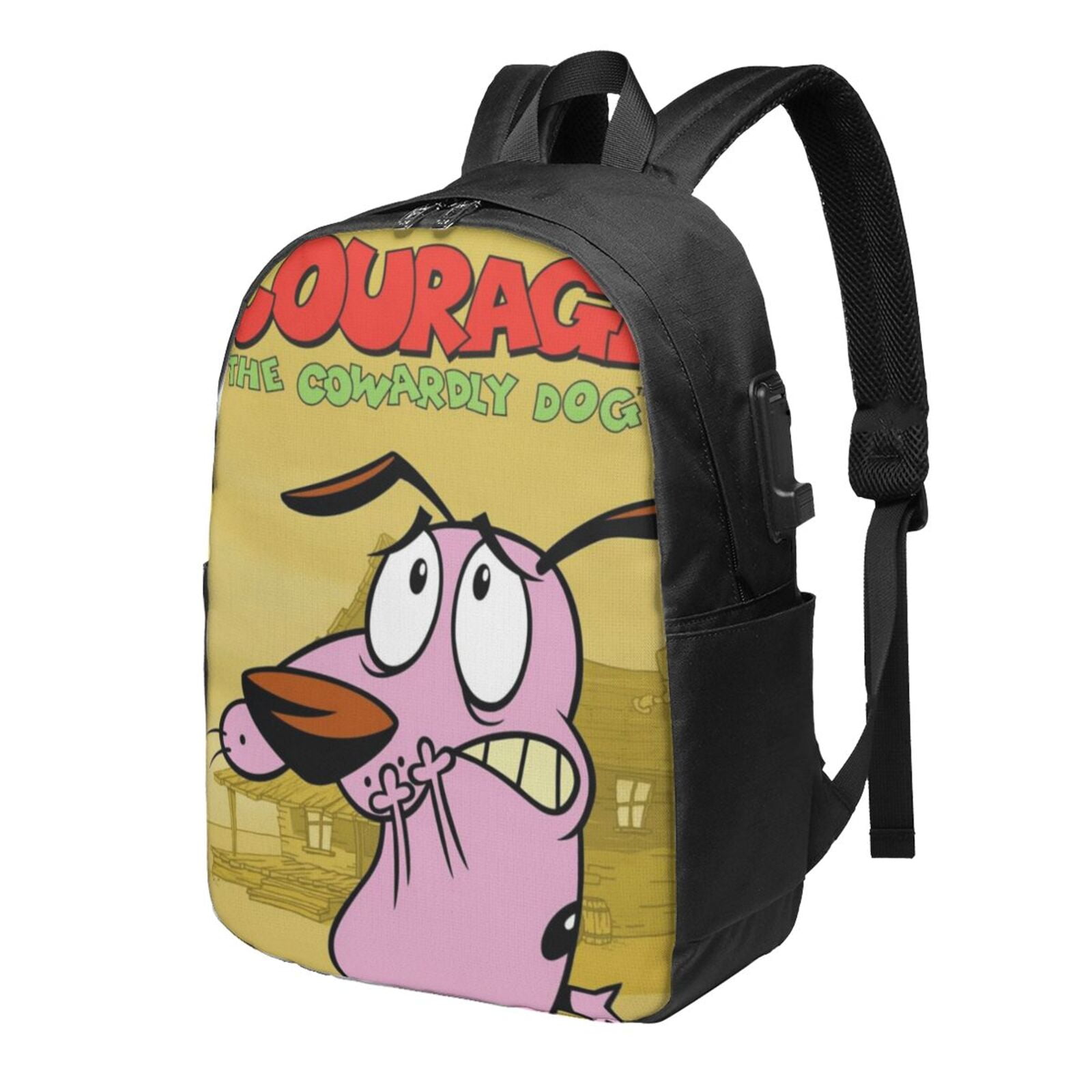 Courage The Cowardly Dog Backpack With Usb Port Laptop Backpack Travel ...