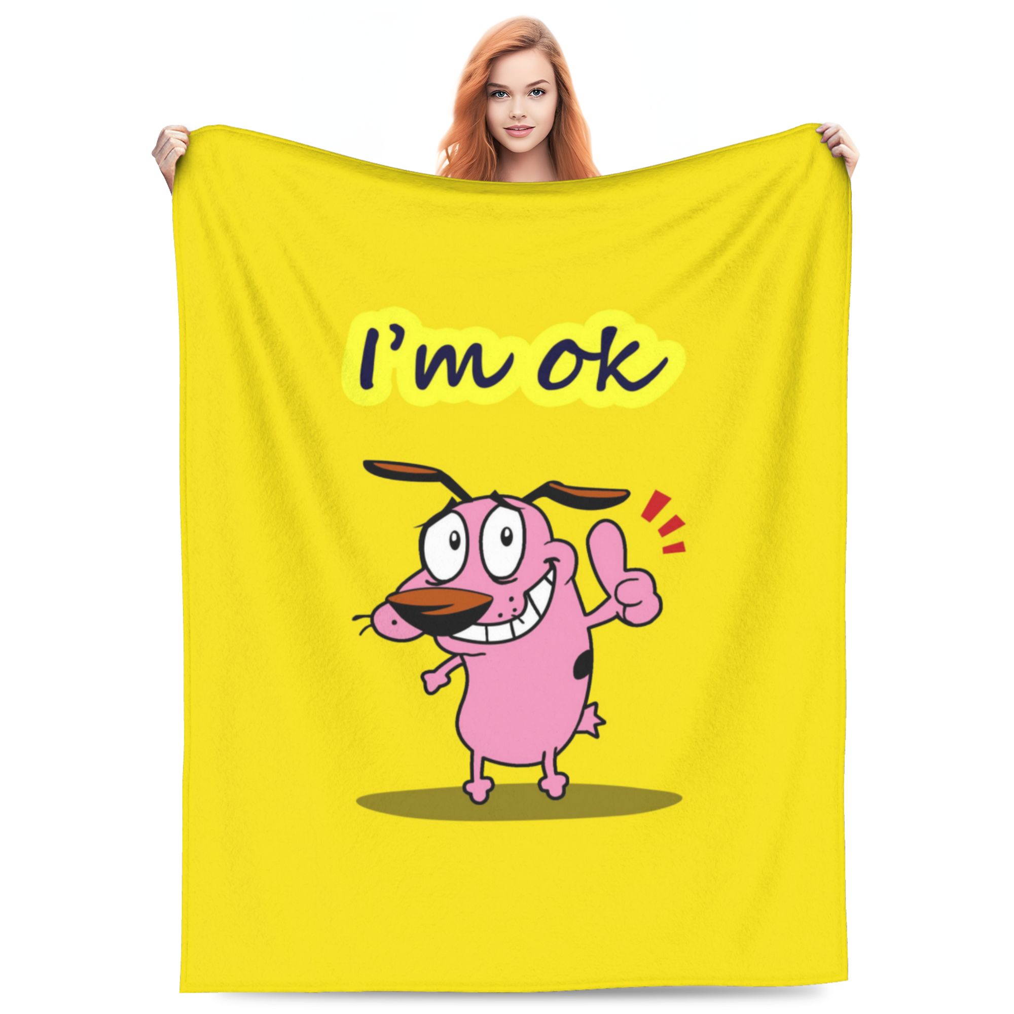 Courage The Cowardly Dog Blanket Lightweight Throw Blanket Flannel ...
