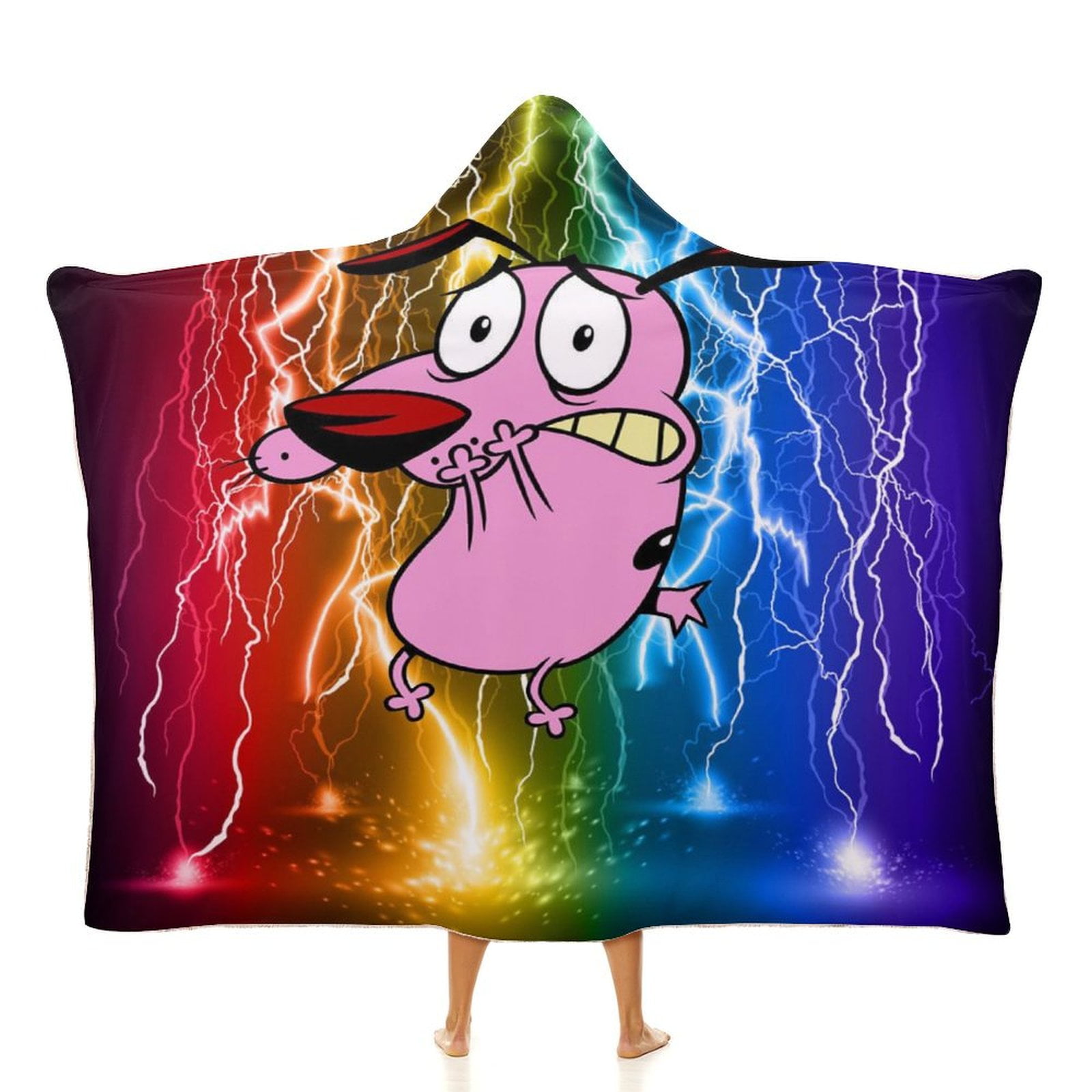 Courage The Cowardly Dog Blanket Wearable Cartoon Cosplay Hoodie Throw ...