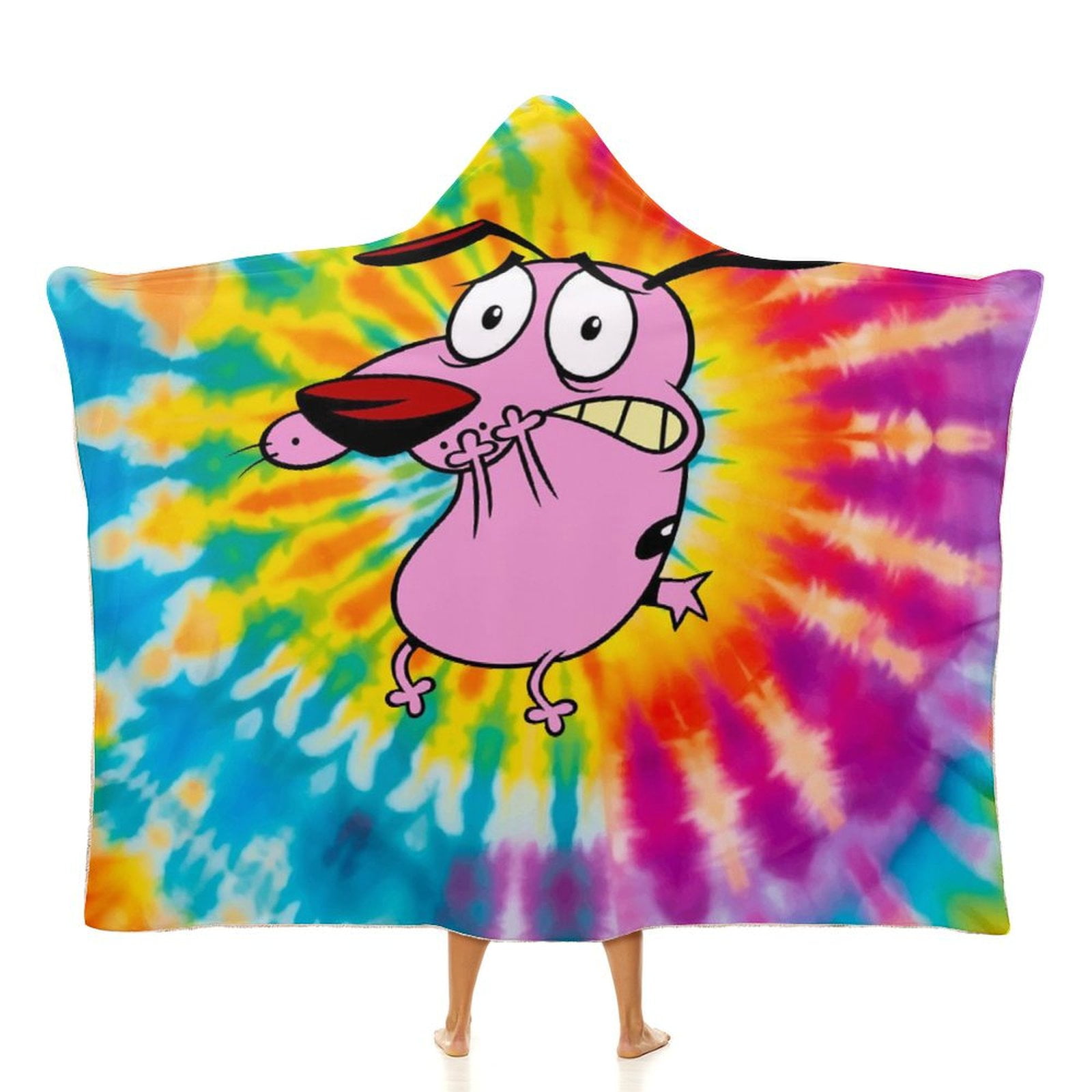 Courage The Cowardly Dog Blanket Wearable Cartoon Cosplay Hoodie Throw ...